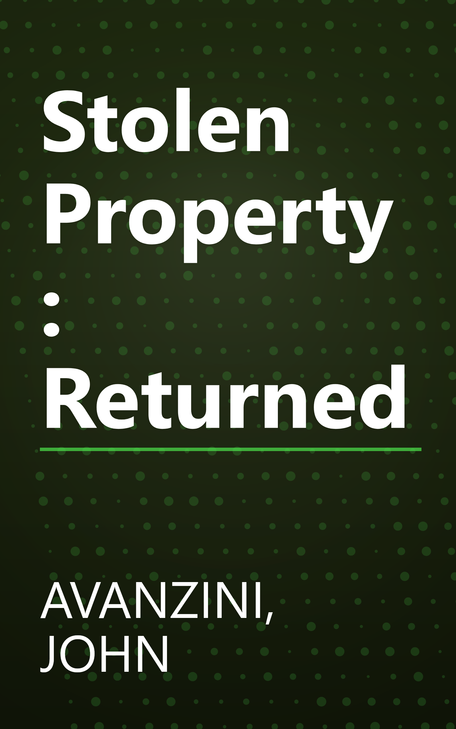 Stolen Property: Returned book cover