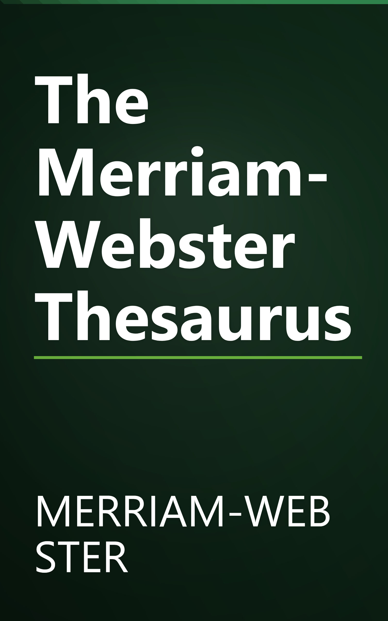 The Merriam-Webster Thesaurus book cover