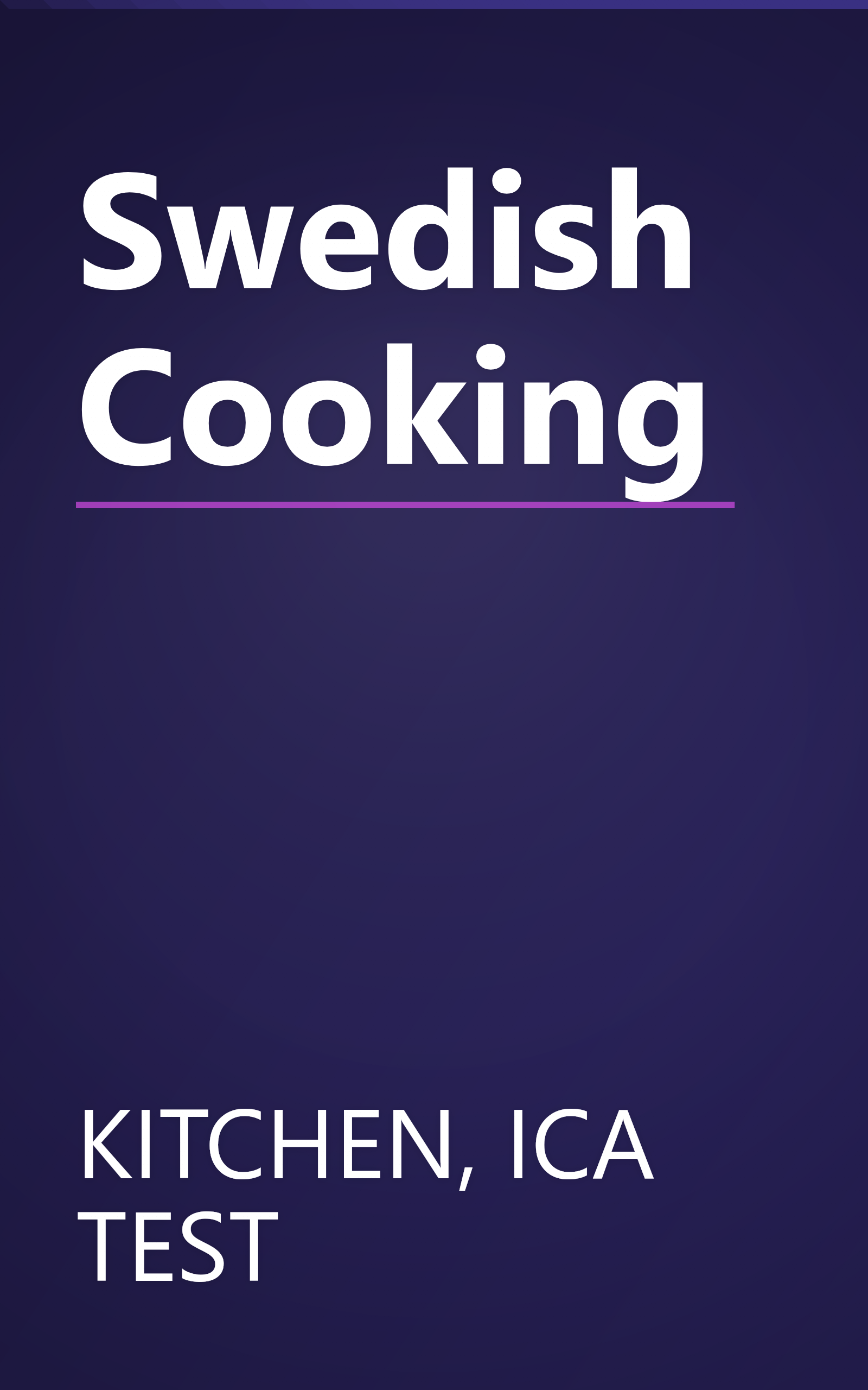 Swedish Cooking book cover