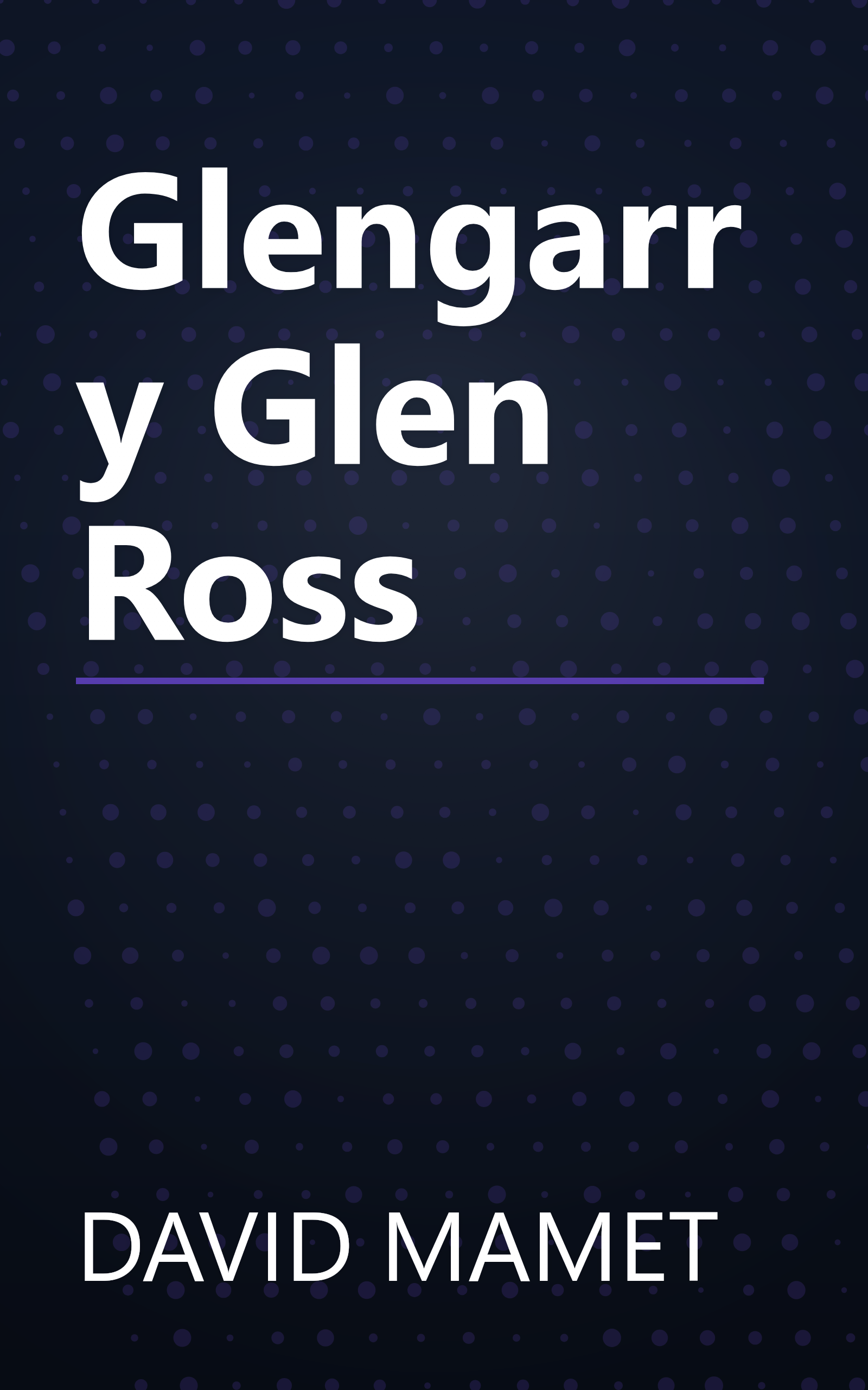 Glengarry Glen Ross book cover