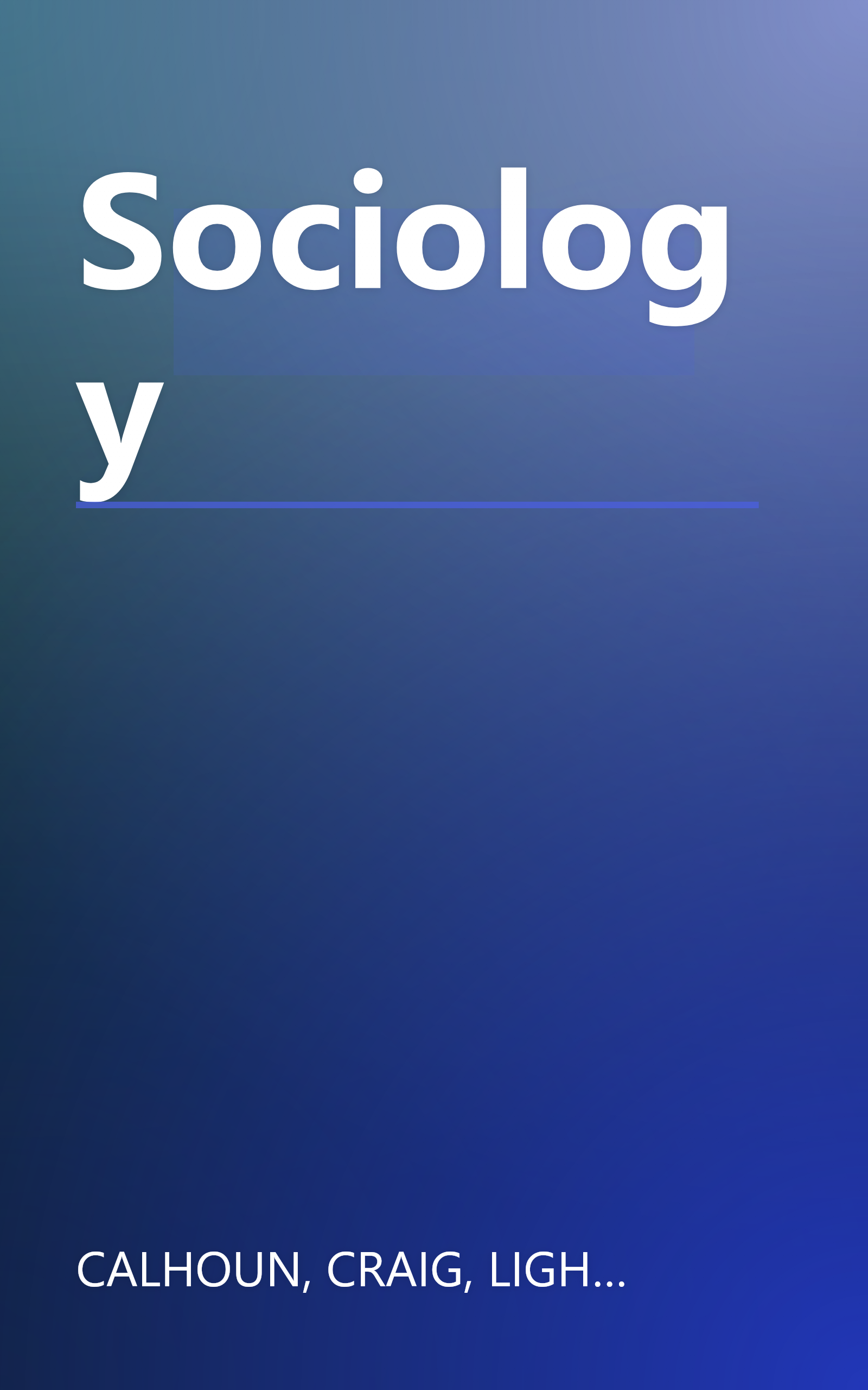 Sociology book cover