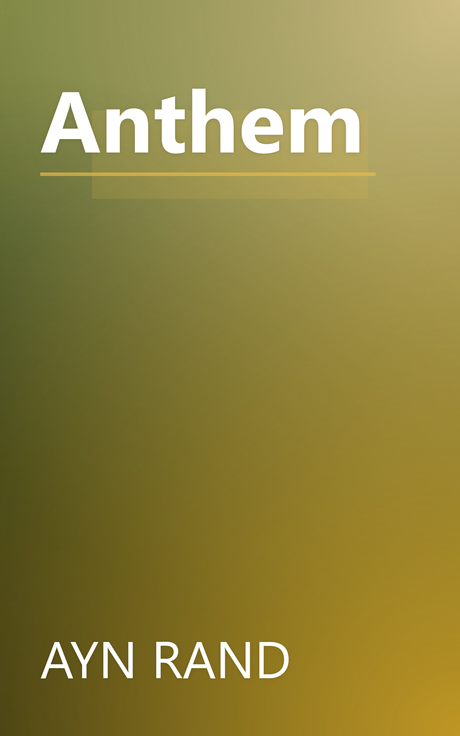 Anthem book cover