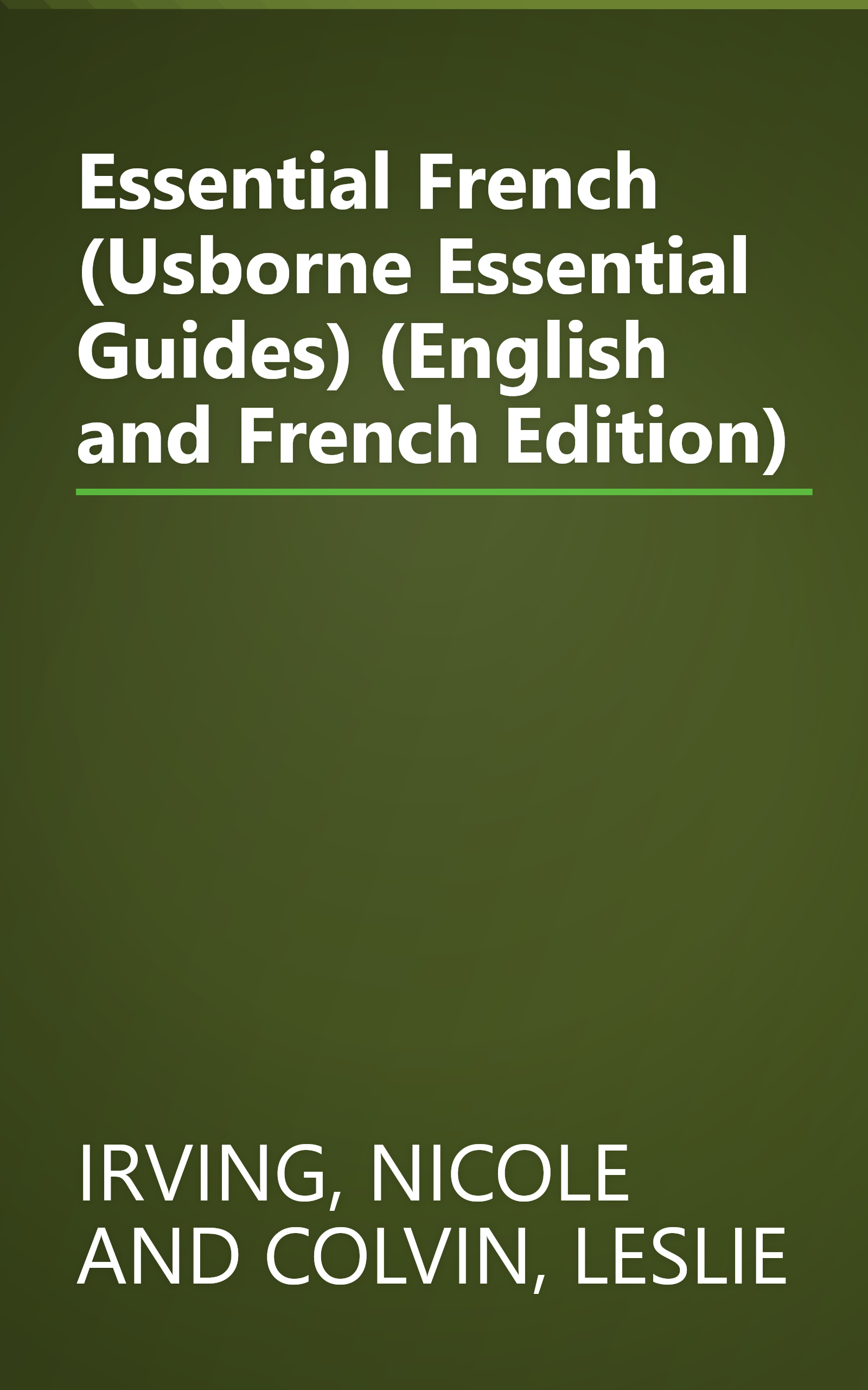 Essential French (Usborne Essential Guides) (English and French Edition) book cover