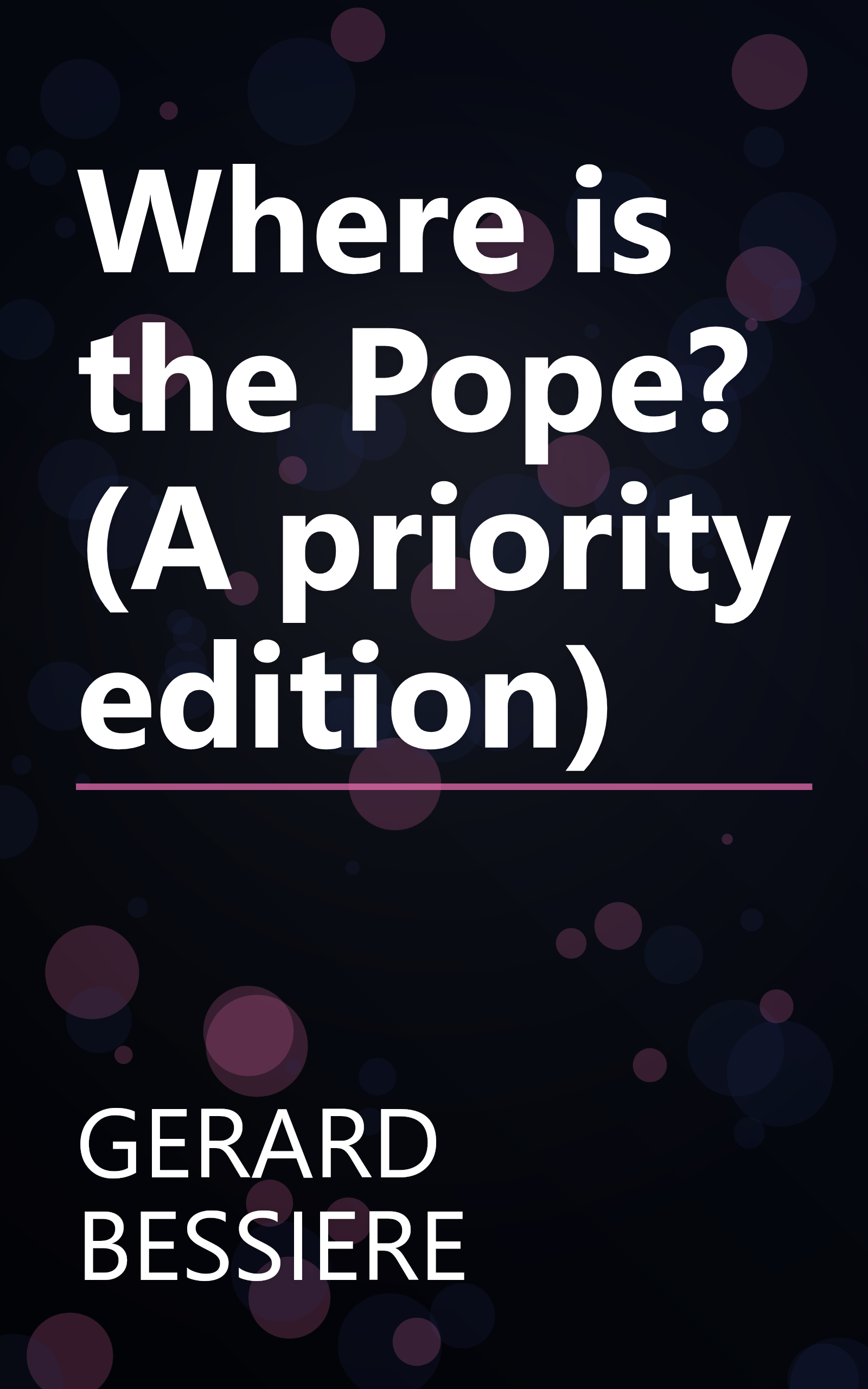 Where is the Pope? (A priority edition) book cover