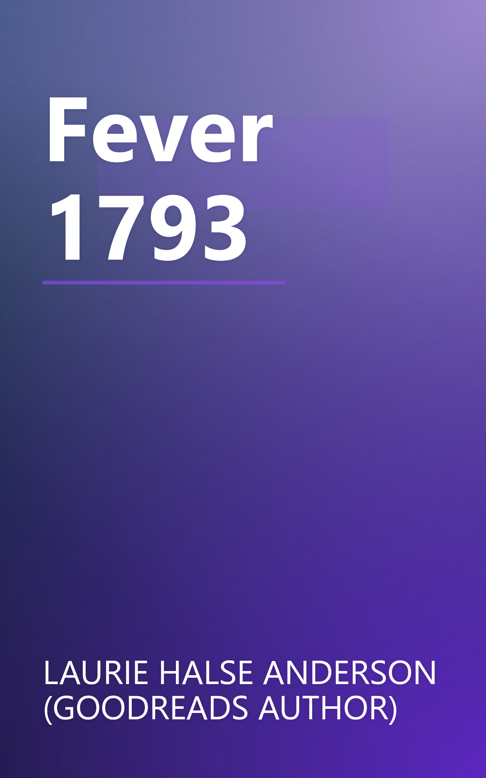 Fever 1793 book cover