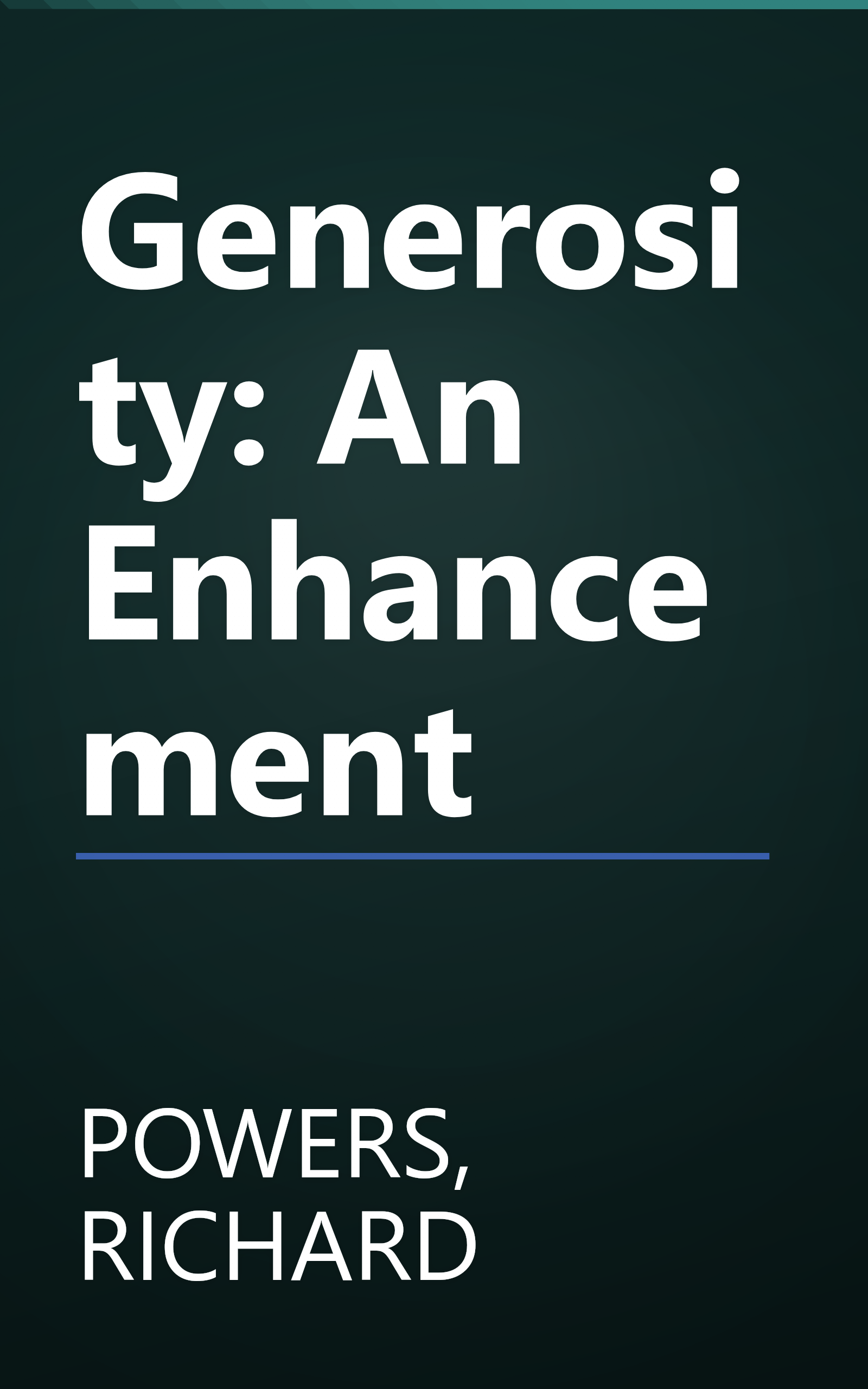Generosity: An Enhancement book cover