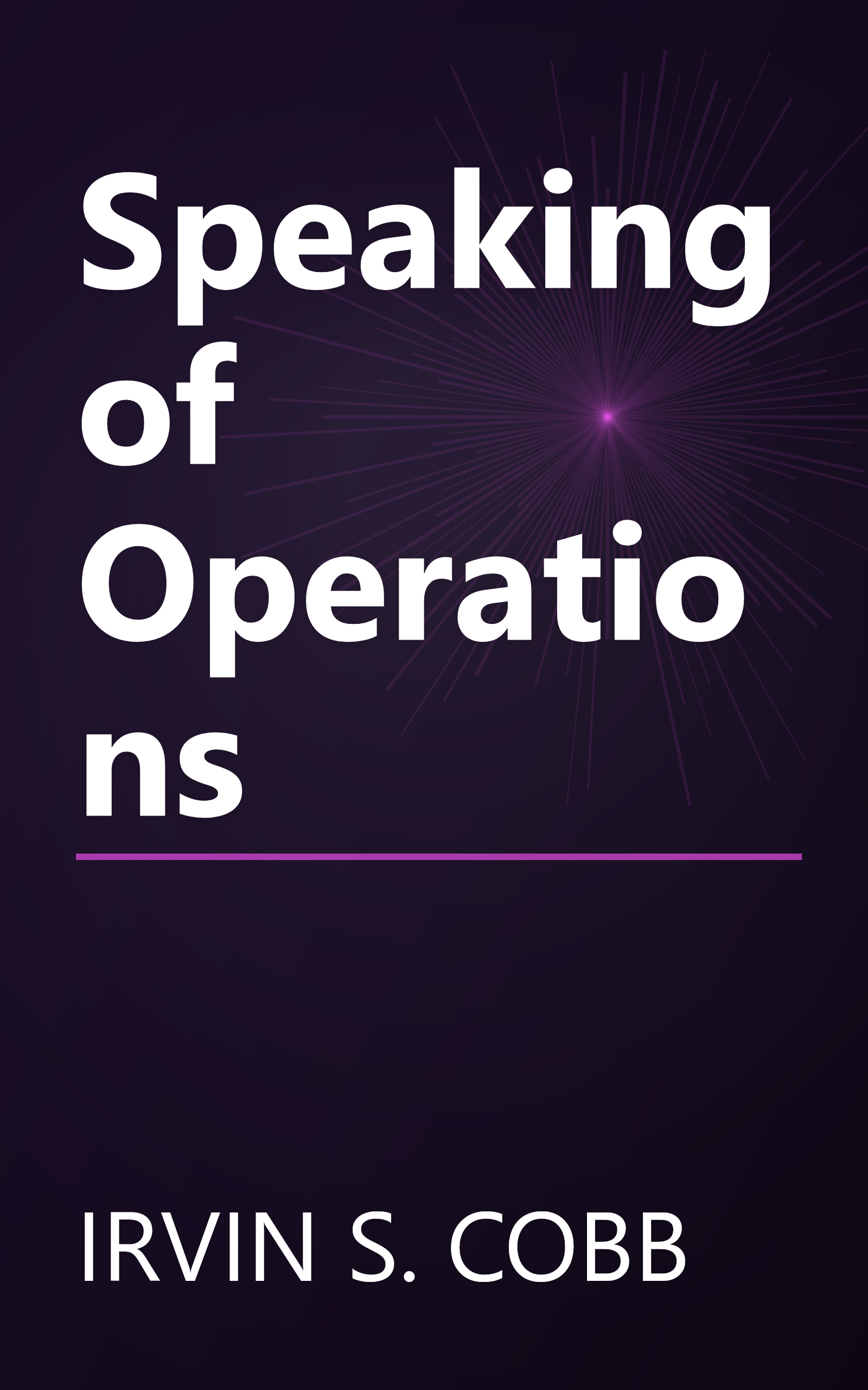 Speaking of Operations book cover