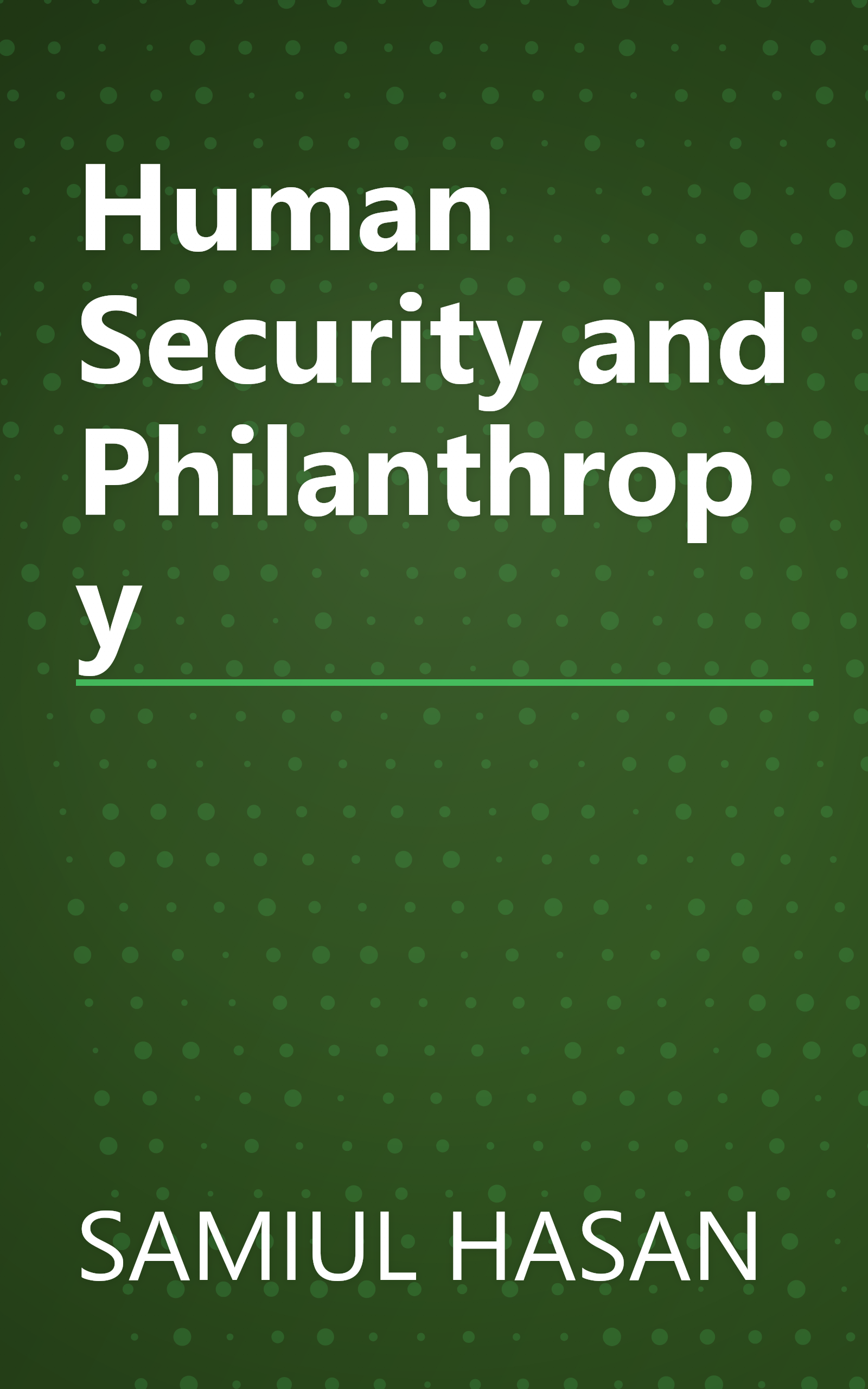 Human Security and Philanthropy book cover
