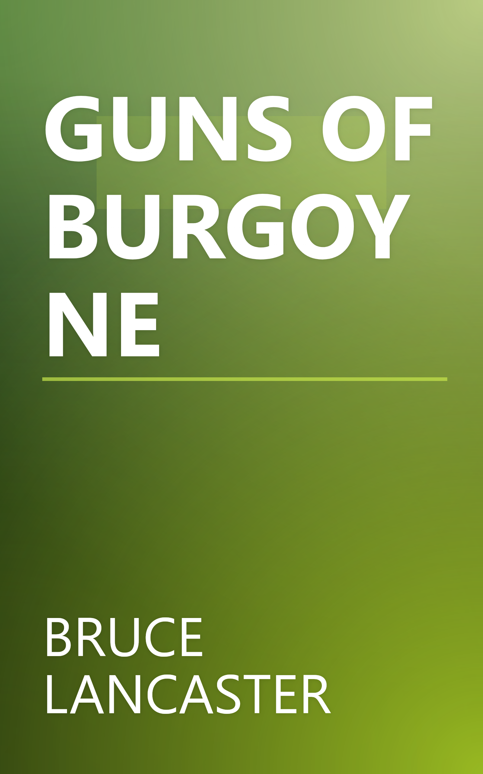 GUNS OF BURGOYNE book cover