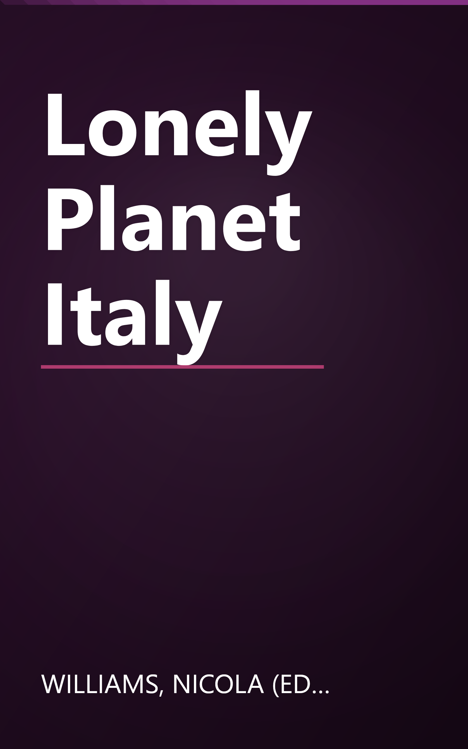 Lonely Planet Italy book cover