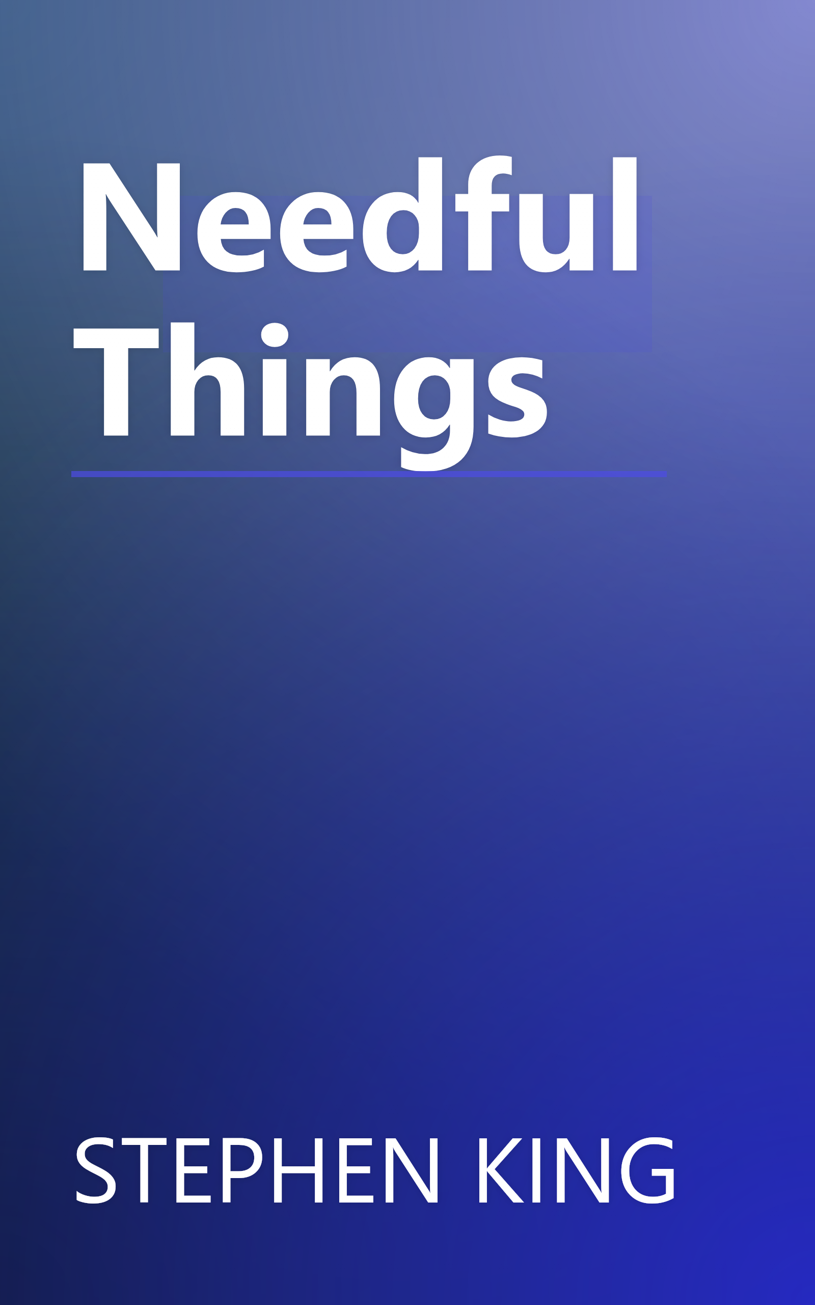 Needful Things book cover