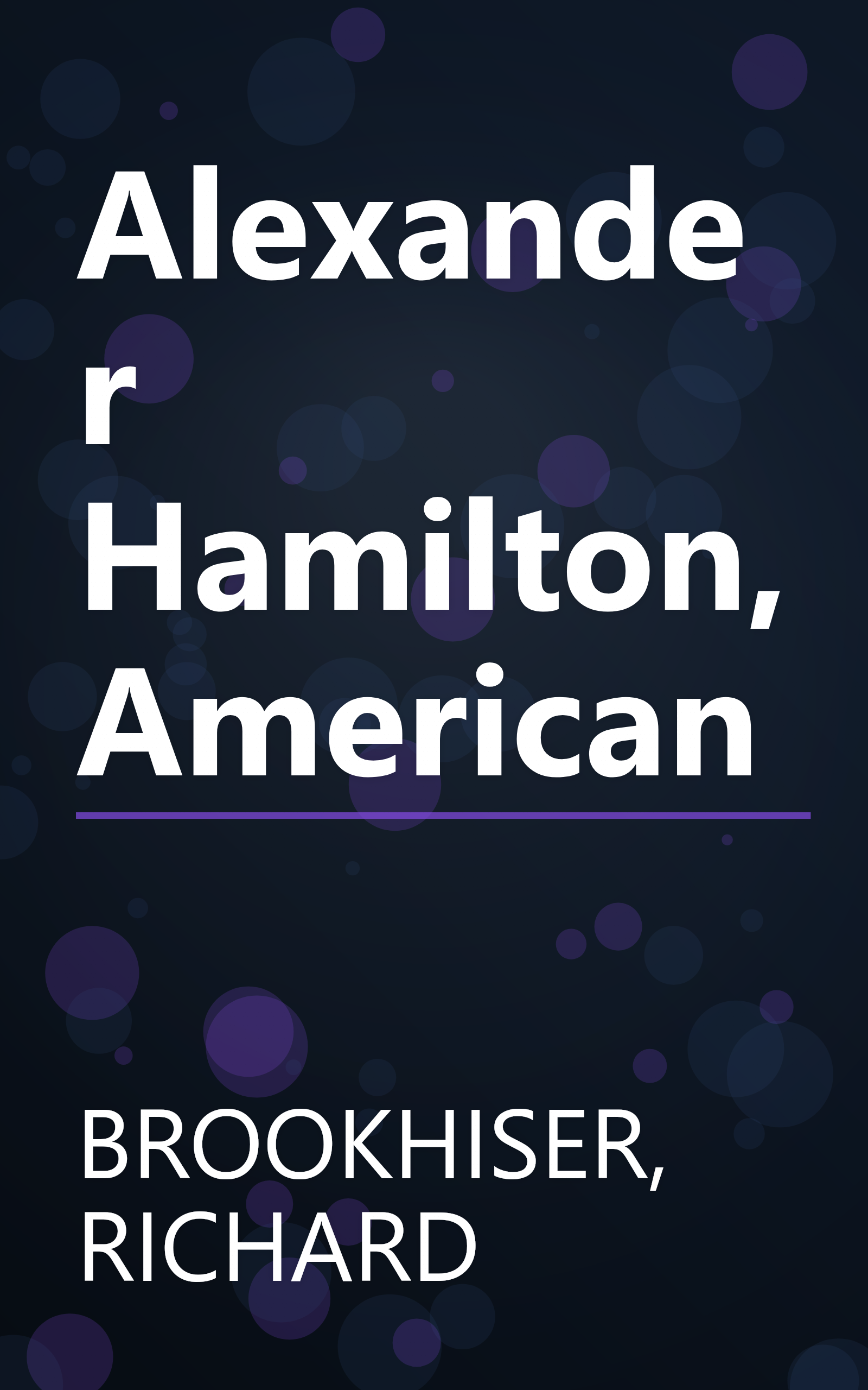 Alexander Hamilton, American book cover