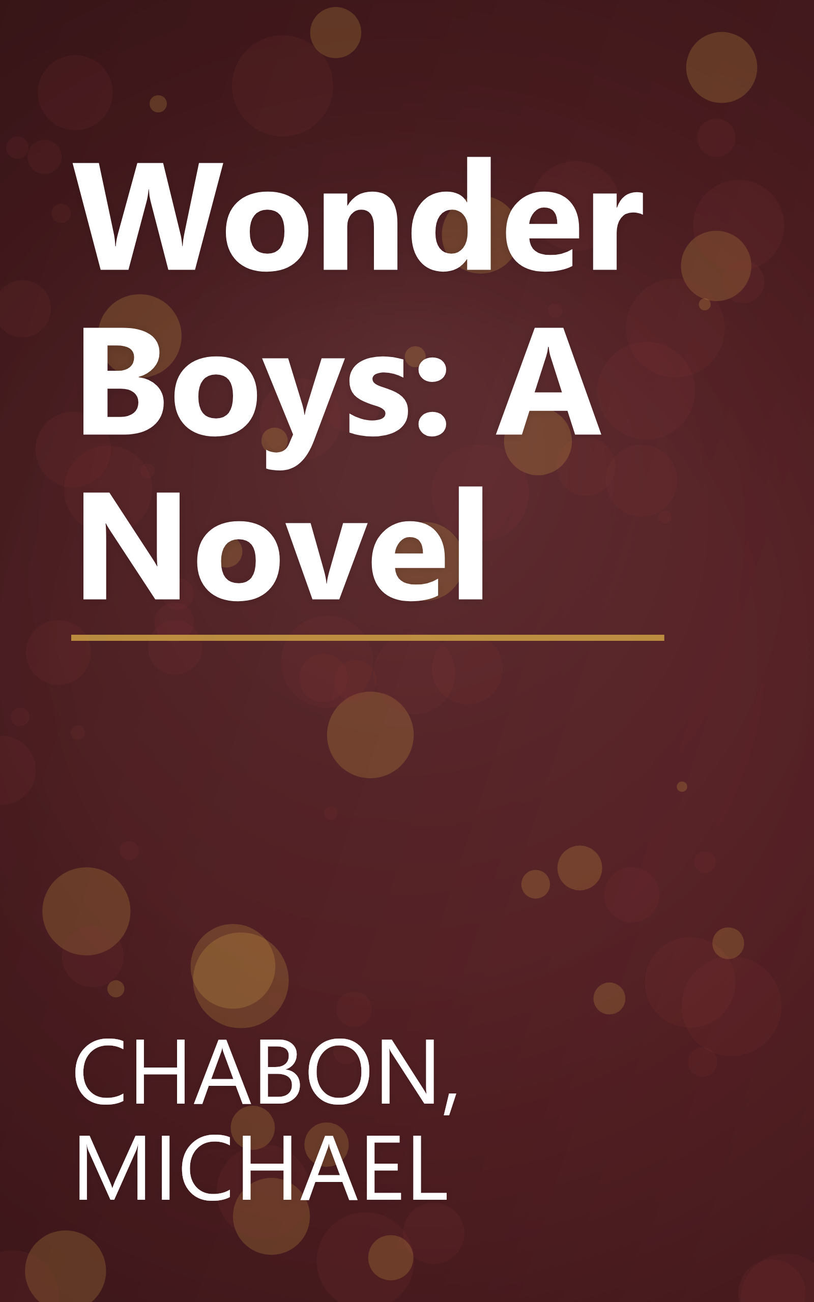 Wonder Boys: A Novel book cover