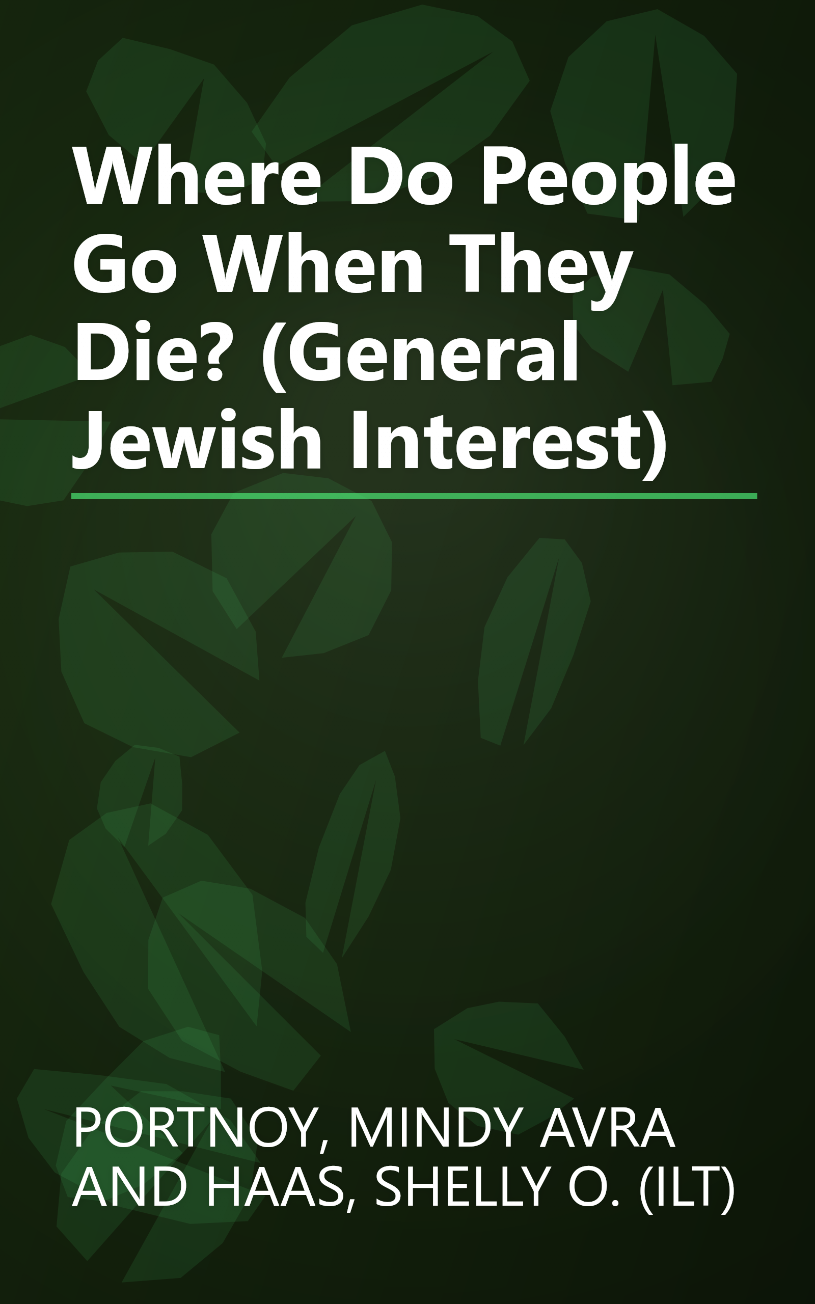 Where Do People Go When They Die? (General Jewish Interest) book cover