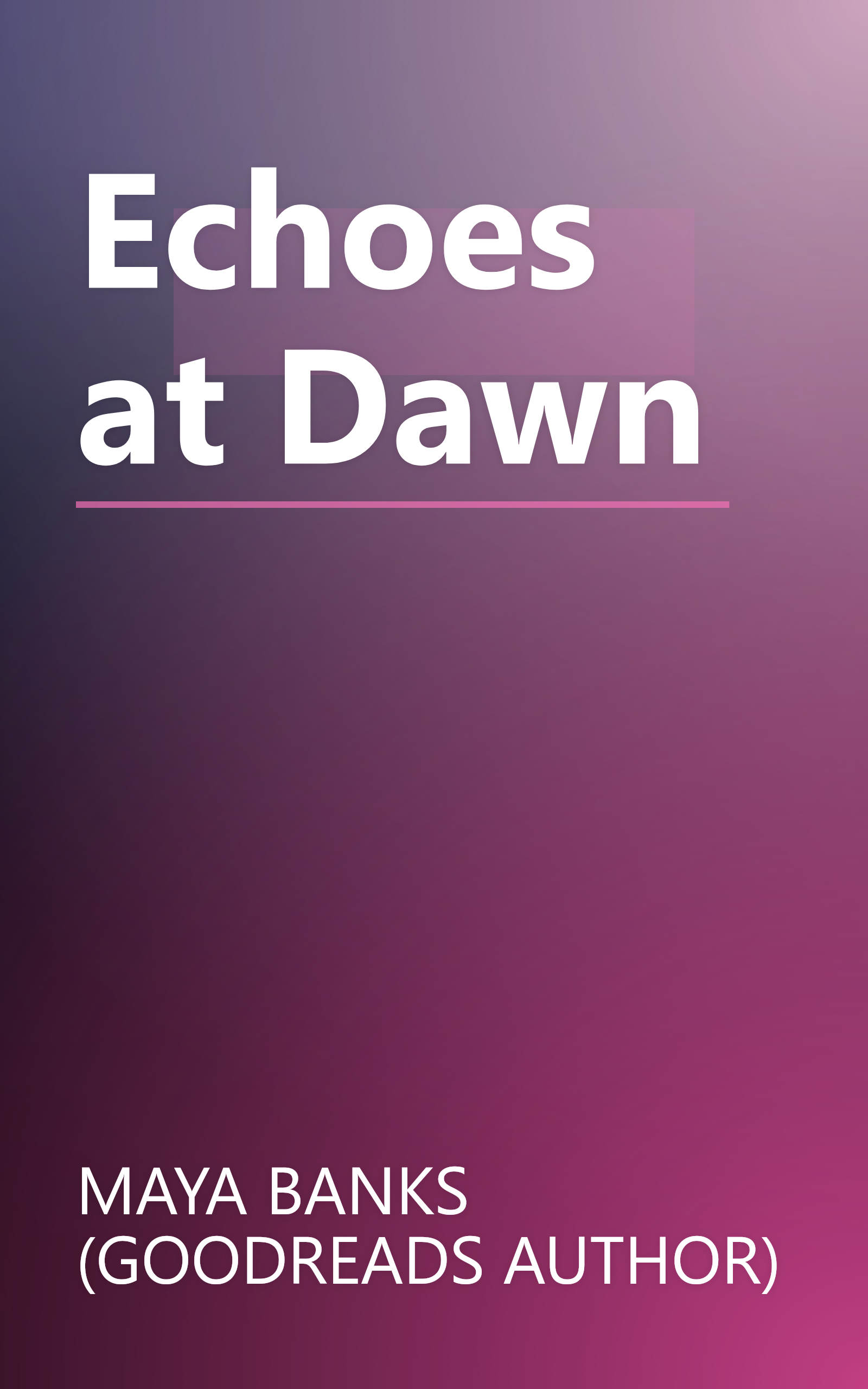 Echoes at Dawn book cover