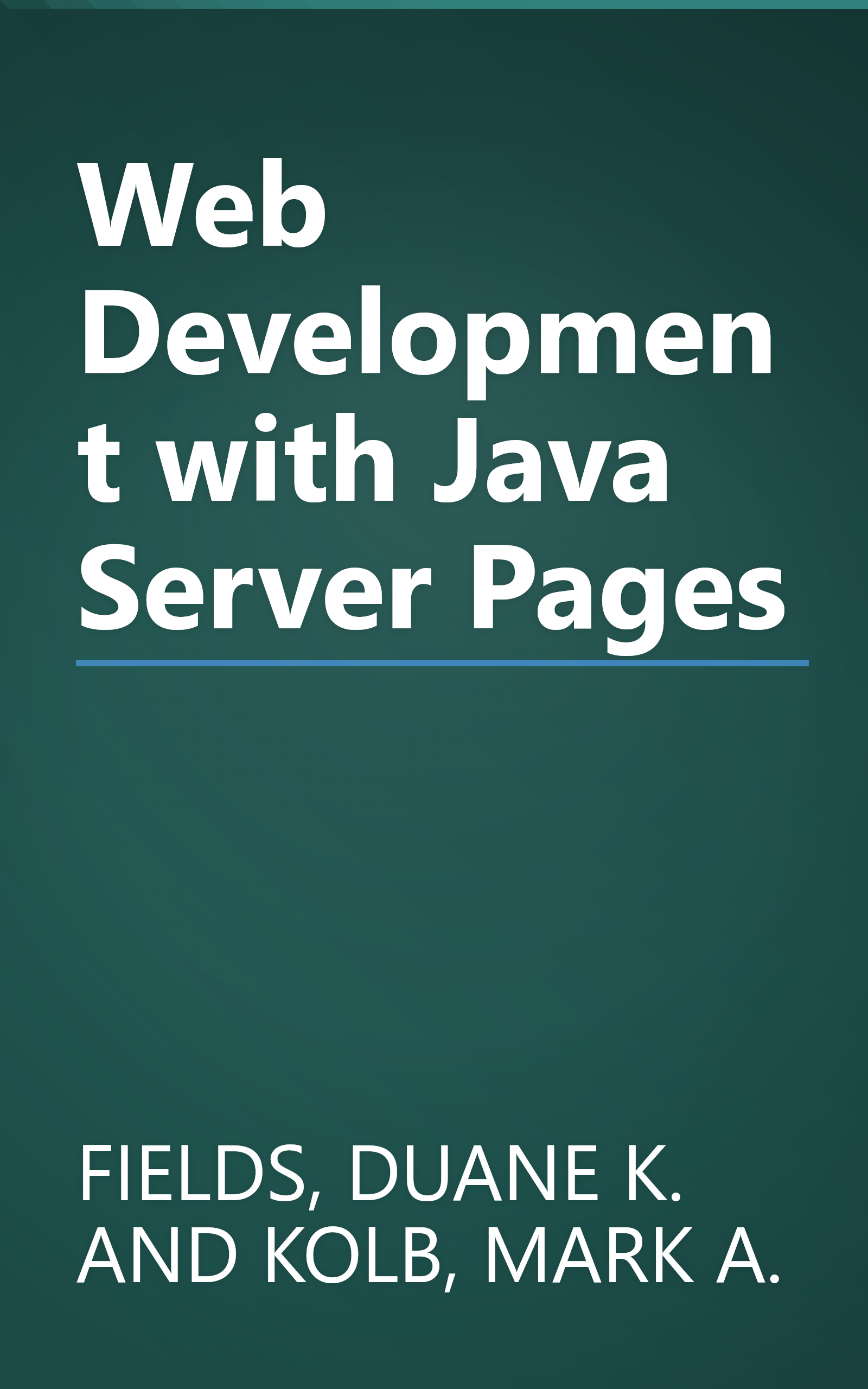 Web Development with Java Server Pages book cover