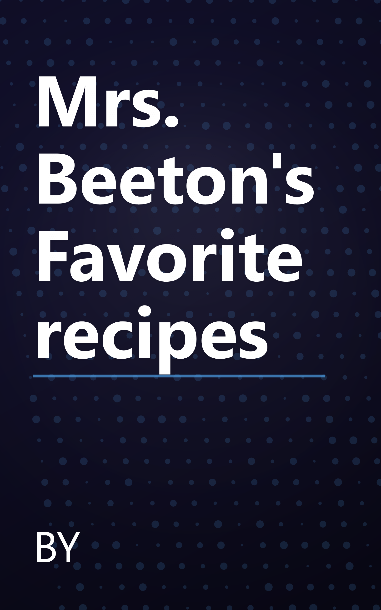 Mrs. Beeton's Favorite recipes book cover