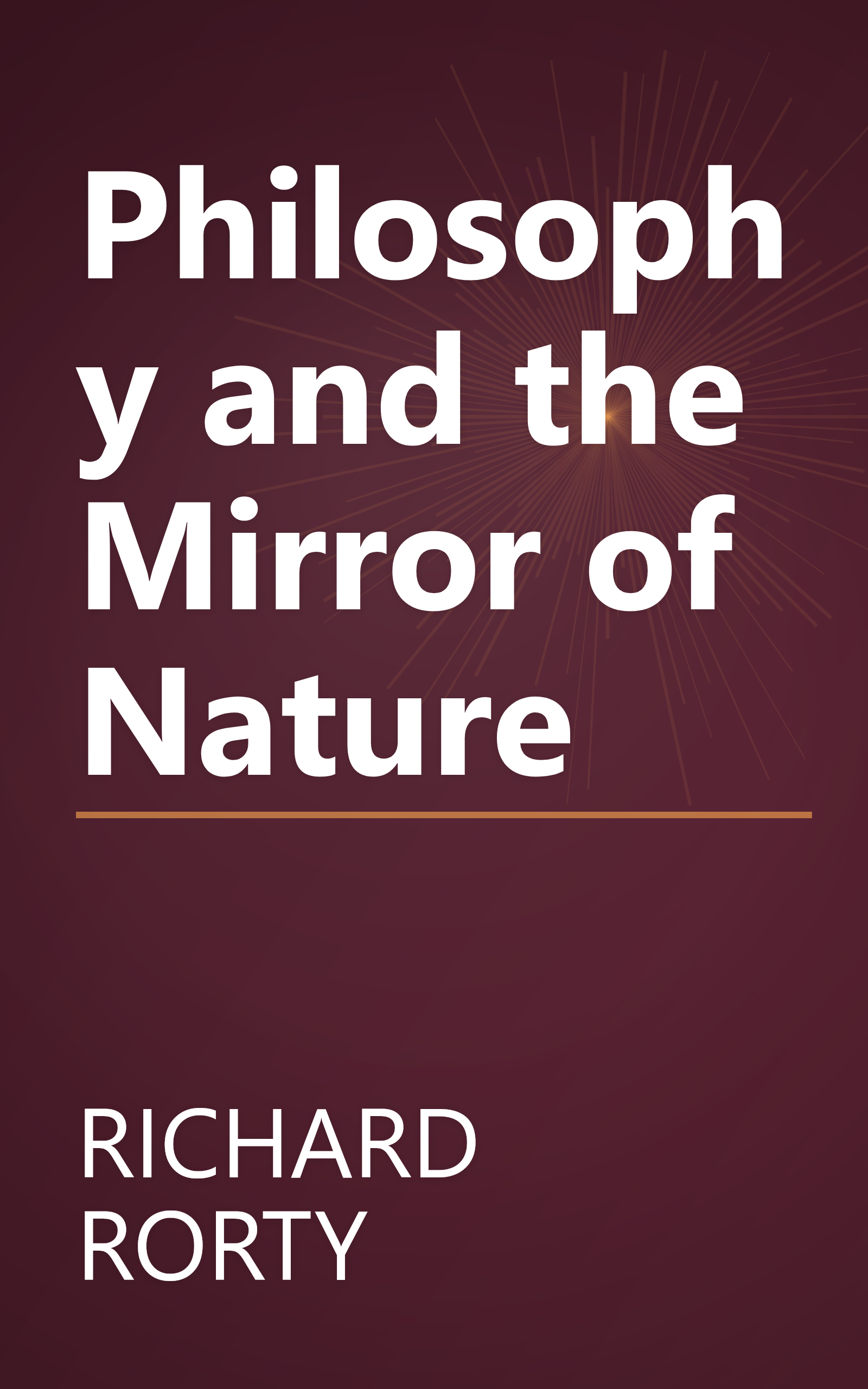 Philosophy and the Mirror of Nature book cover