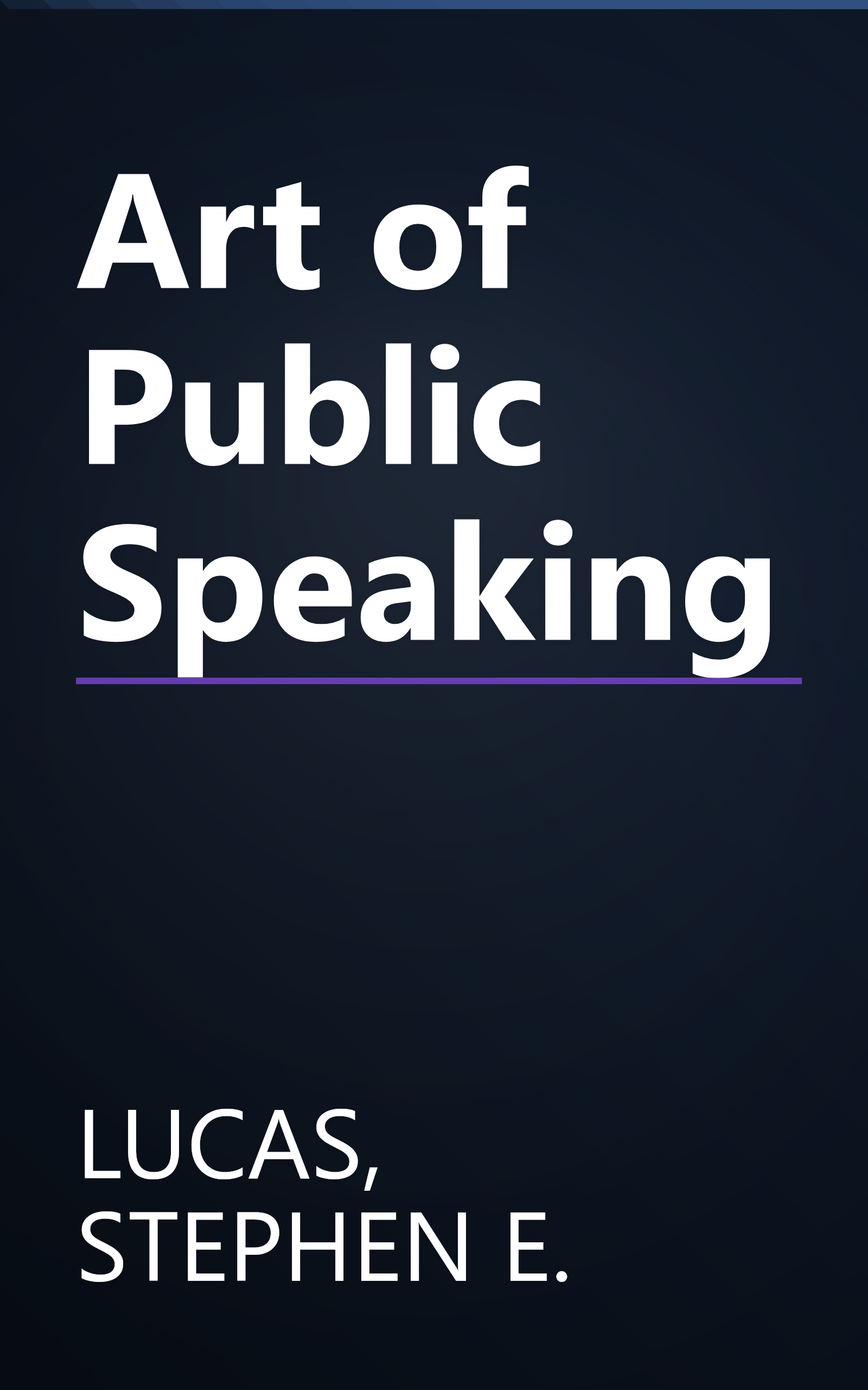 Art of Public Speaking book cover