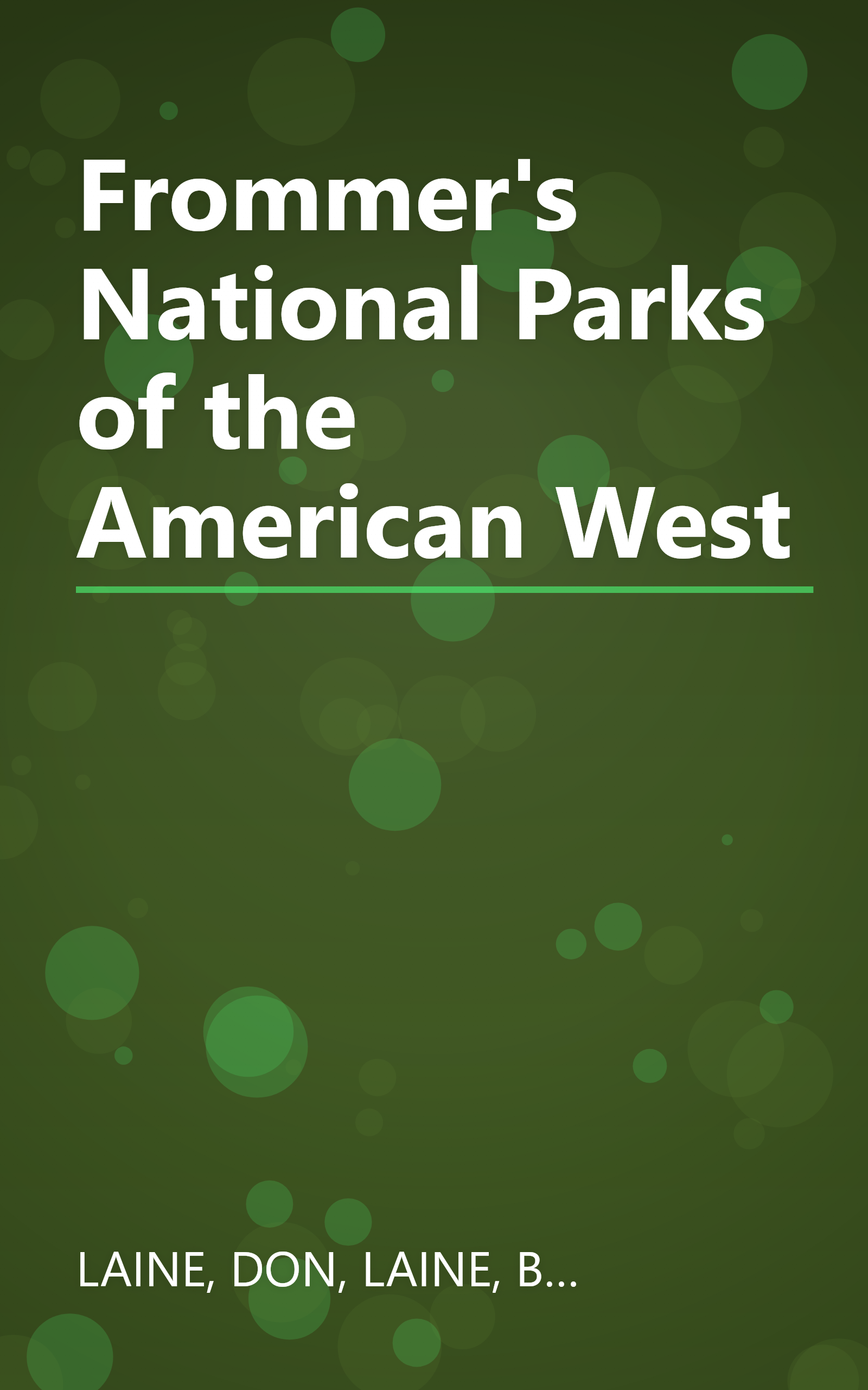 Frommer's National Parks of the American West book cover