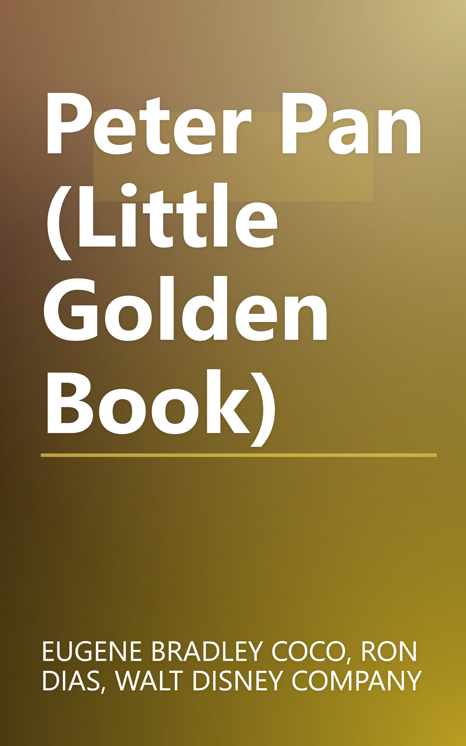 Peter Pan (Little Golden Book) book cover