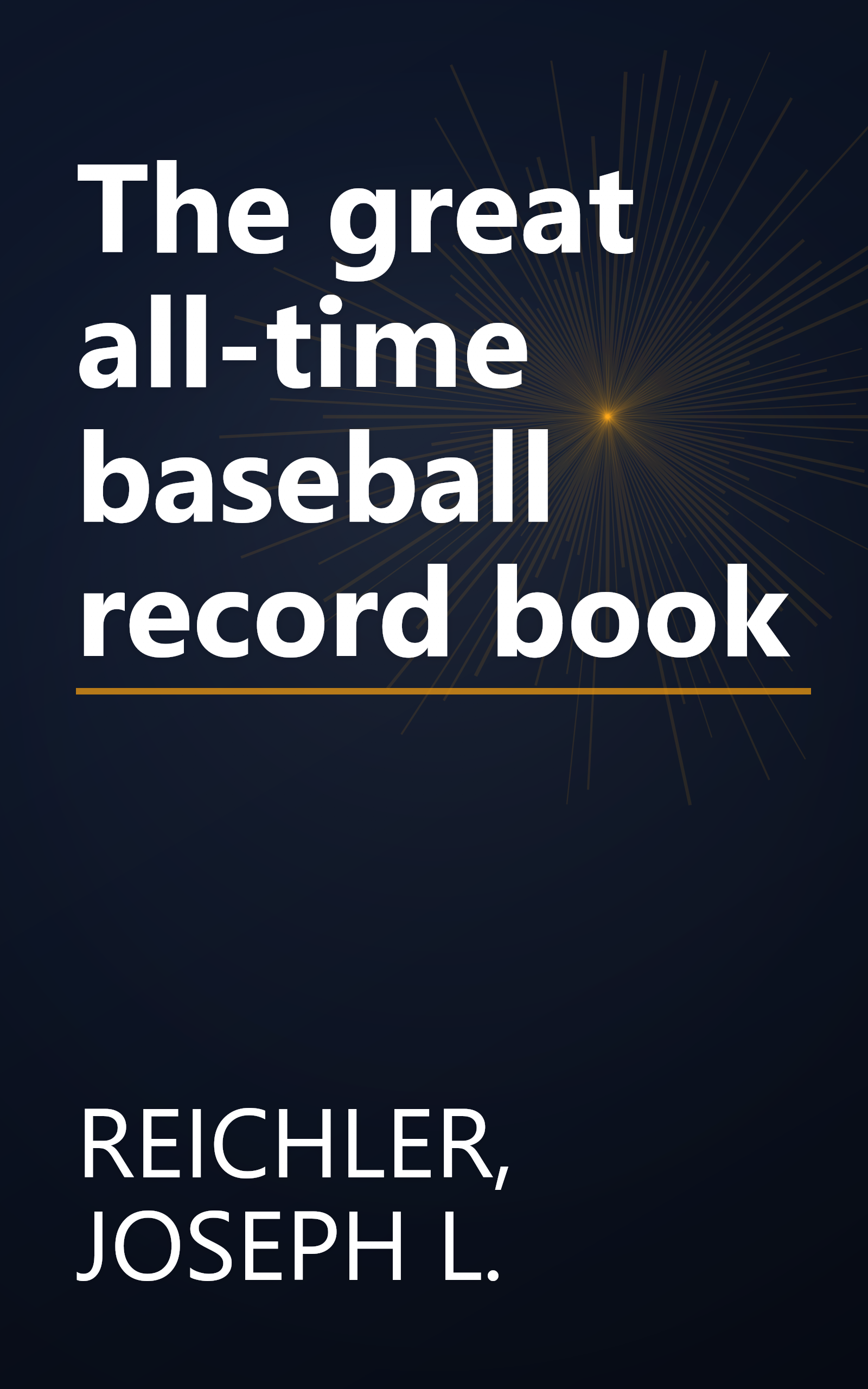 The great all-time baseball record book book cover