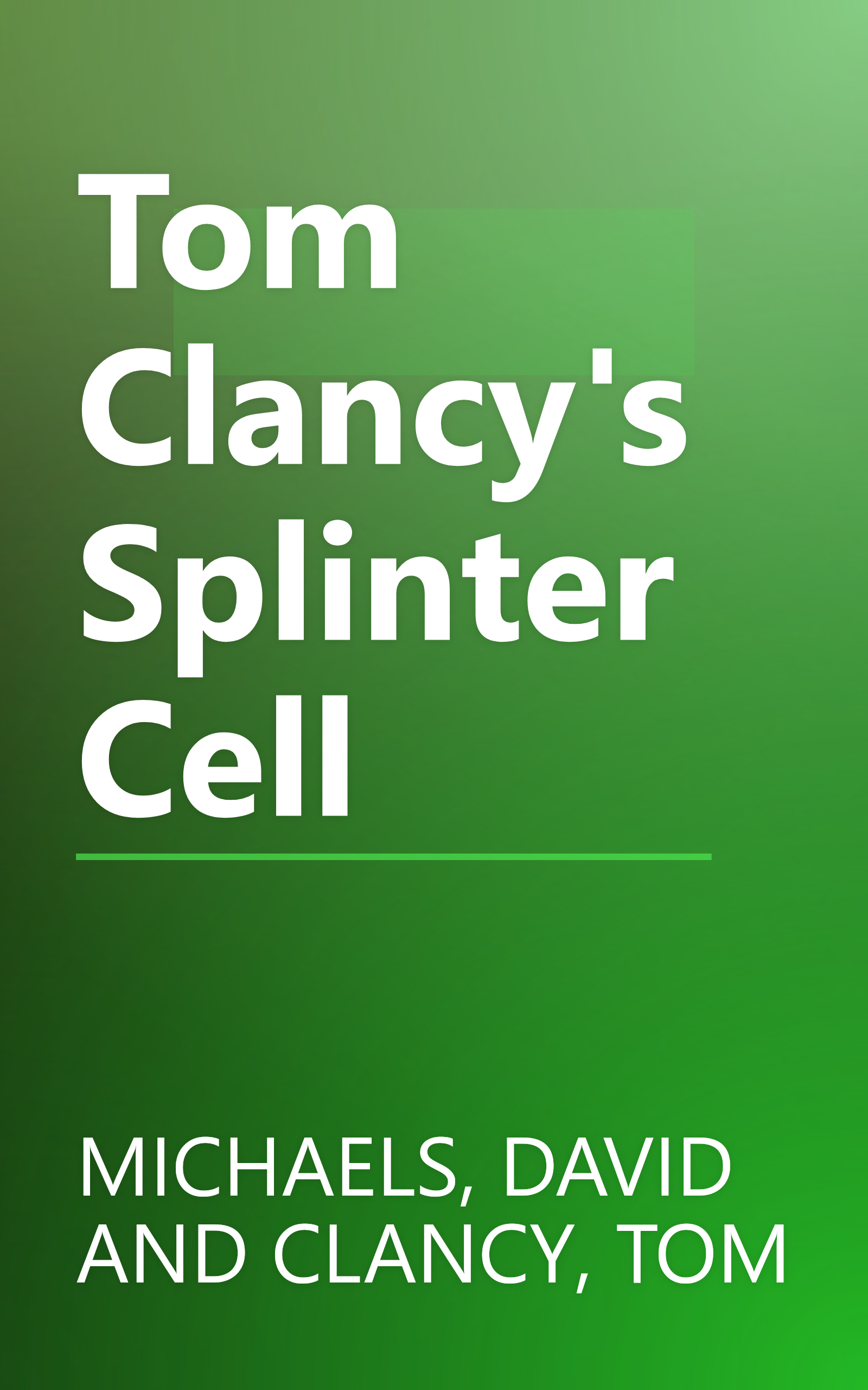 Tom Clancy's Splinter Cell book cover