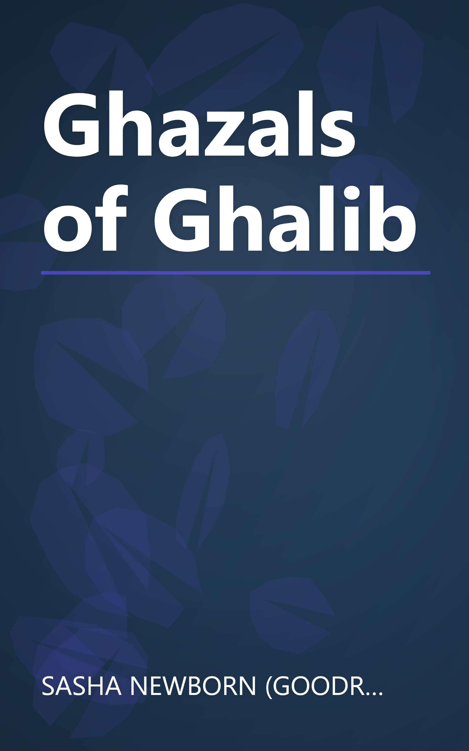 Ghazals of Ghalib book cover