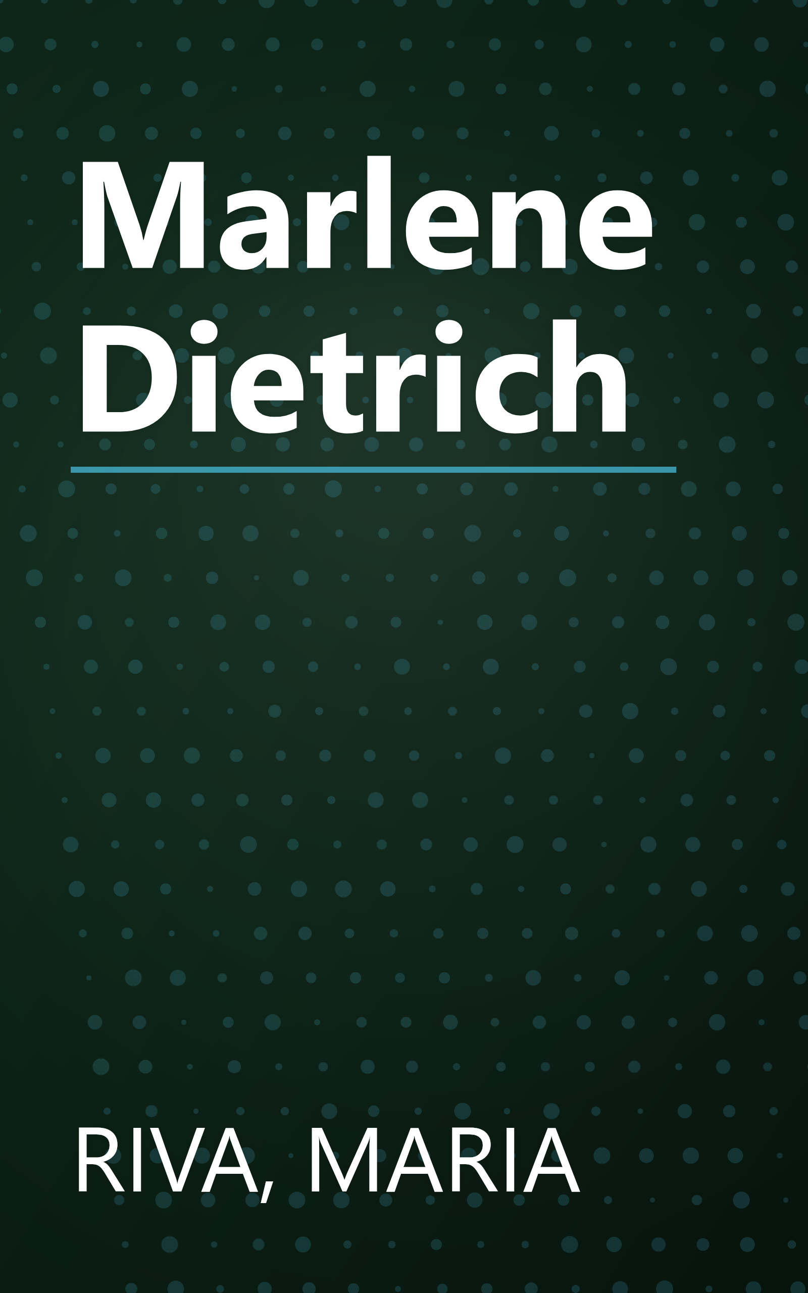 Marlene Dietrich book cover