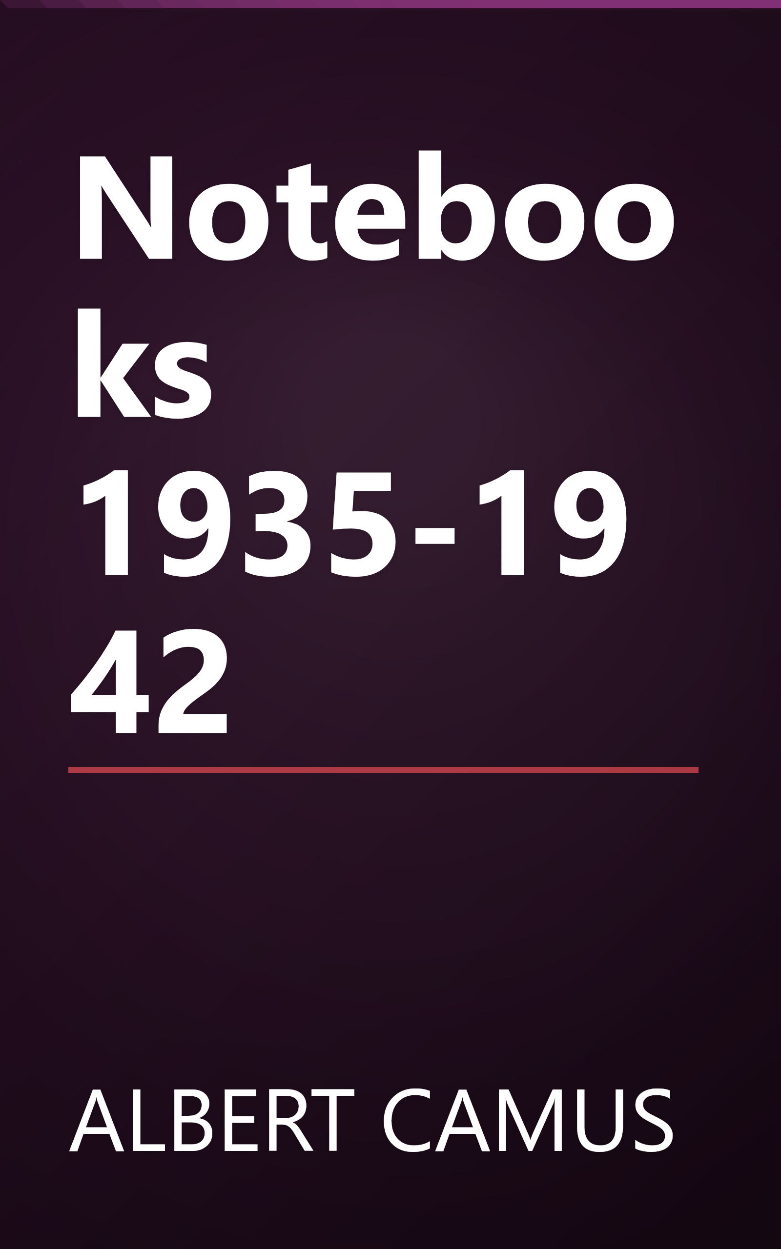 Notebooks 1935-1942 book cover