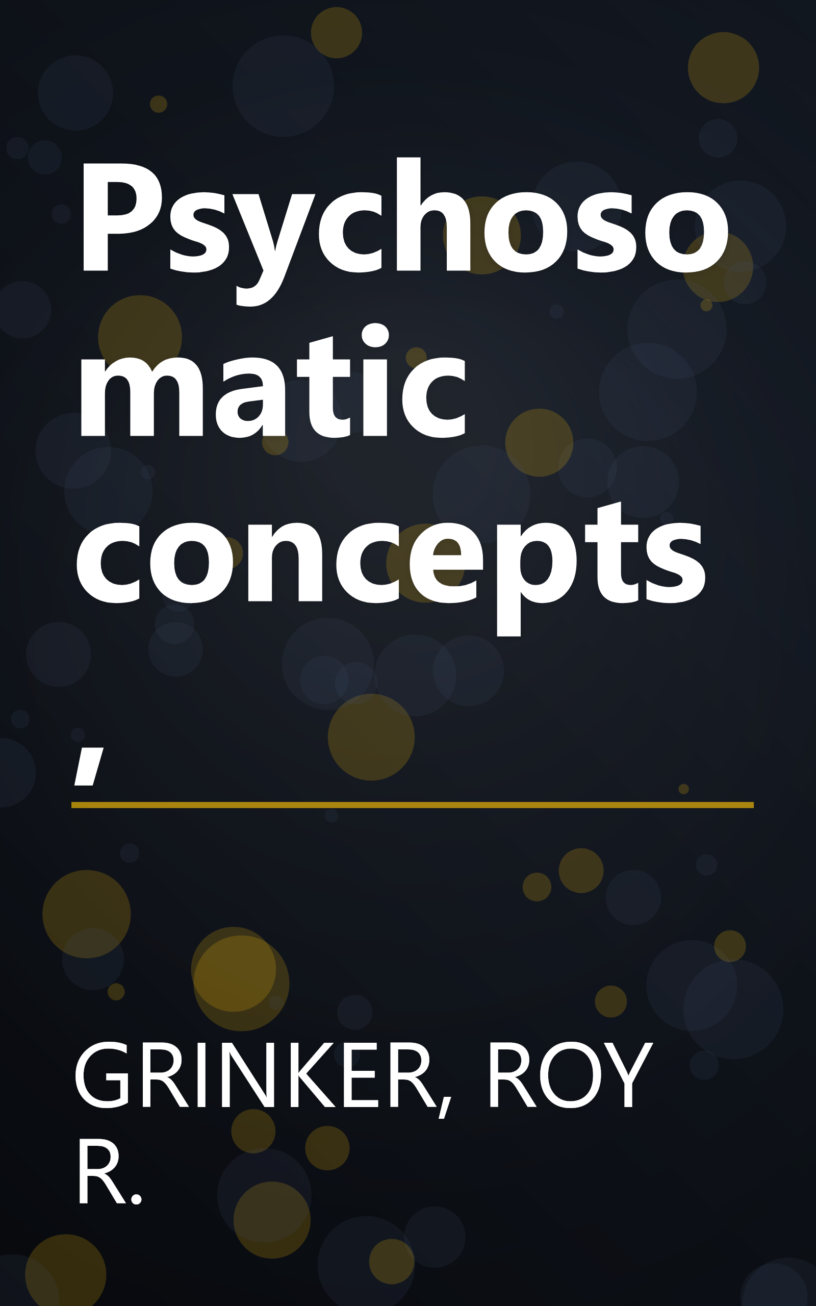 Psychosomatic concepts, book cover