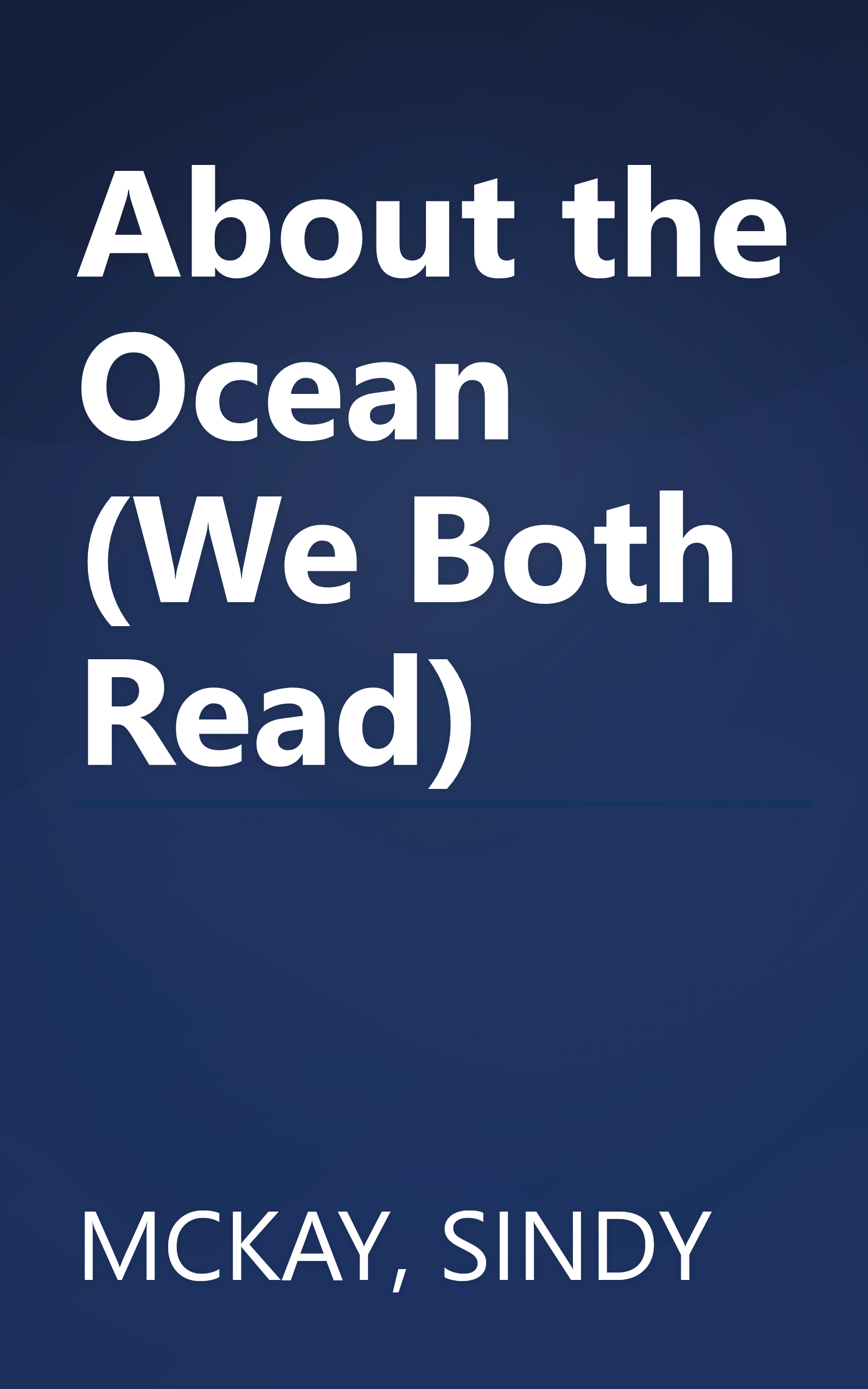 About the Ocean (We Both Read) book cover
