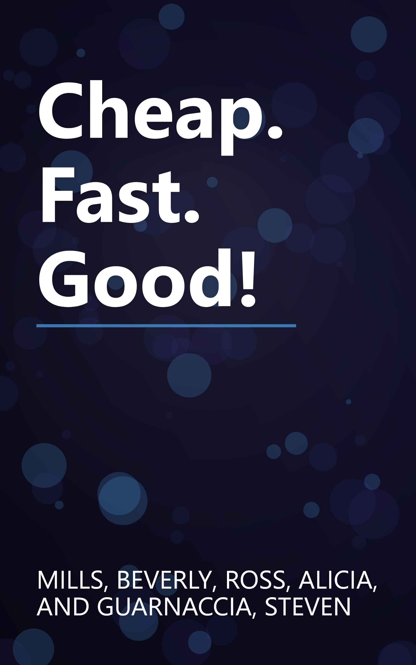 Cheap. Fast. Good! book cover
