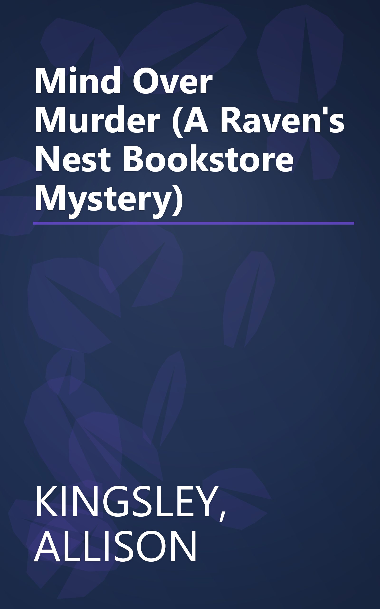 Mind Over Murder (A Raven's Nest Bookstore Mystery) book cover