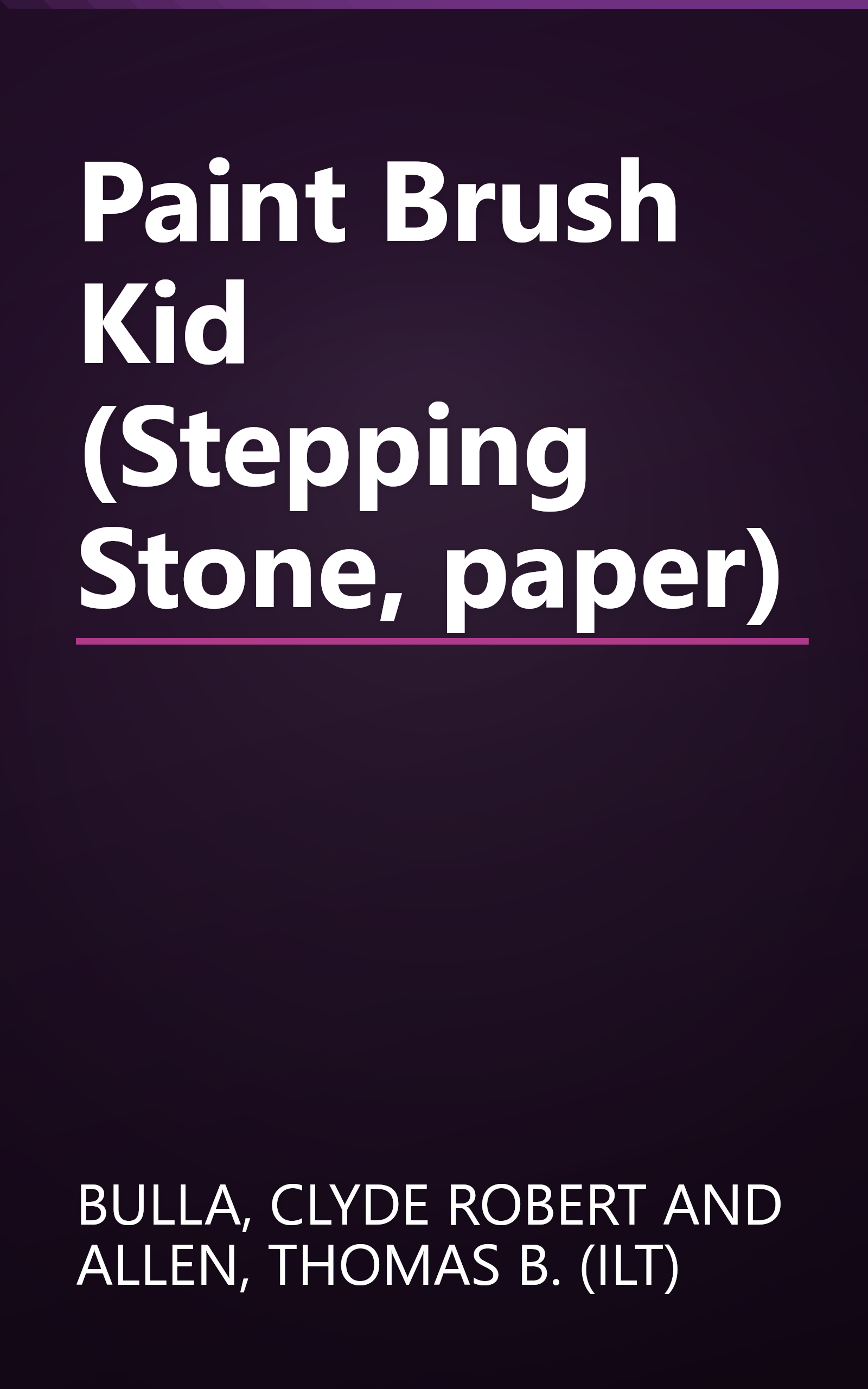 Paint Brush Kid (Stepping Stone, paper) book cover