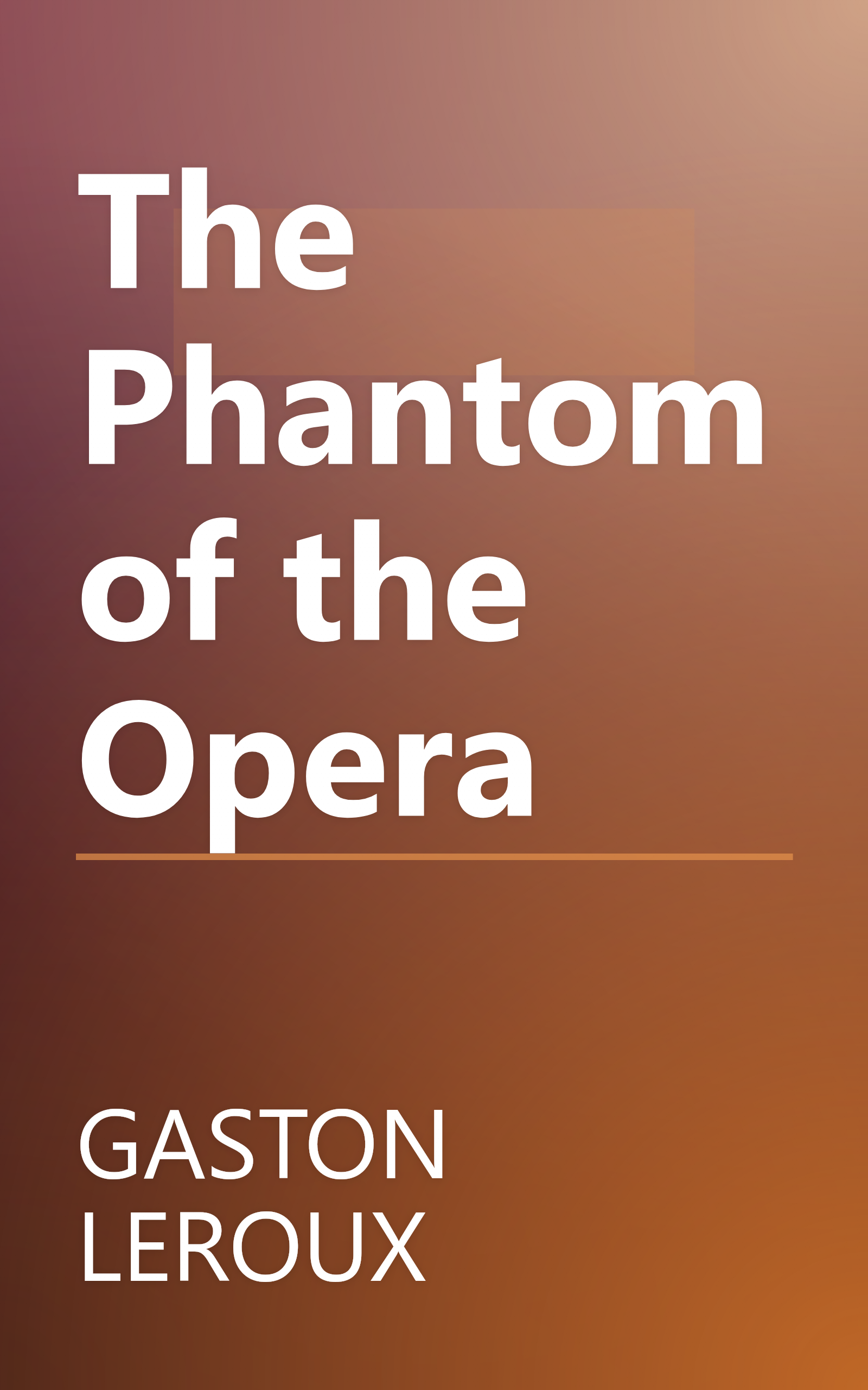 The Phantom of the Opera book cover