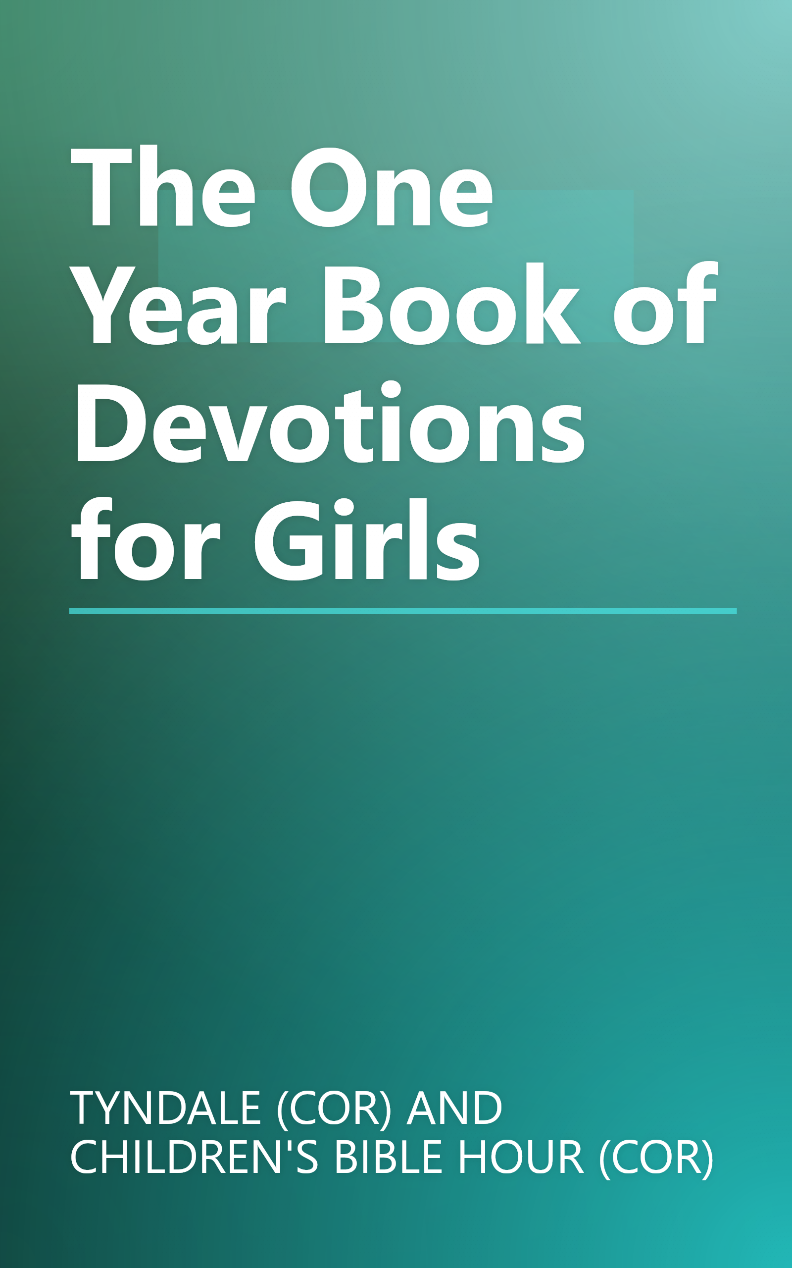The One Year Book of Devotions for Girls book cover