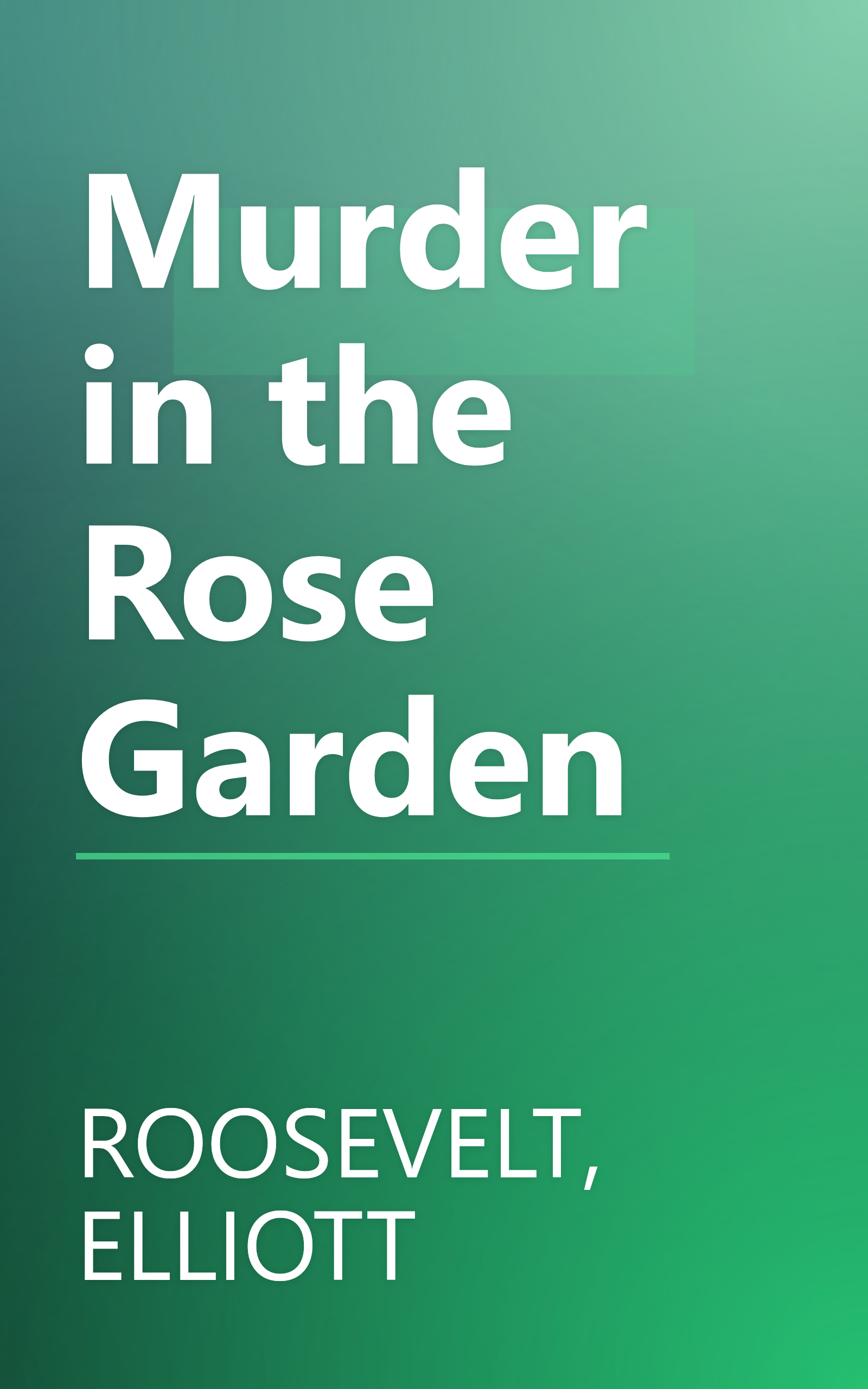 Murder in the Rose Garden book cover