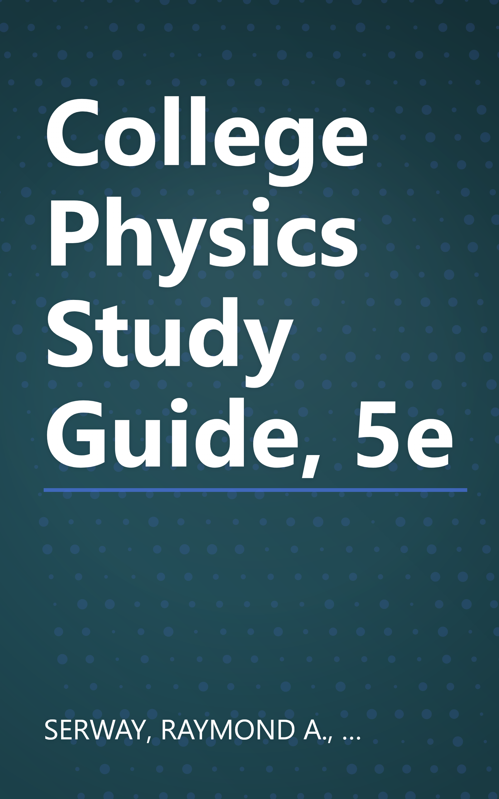 College Physics Study Guide, 5e book cover