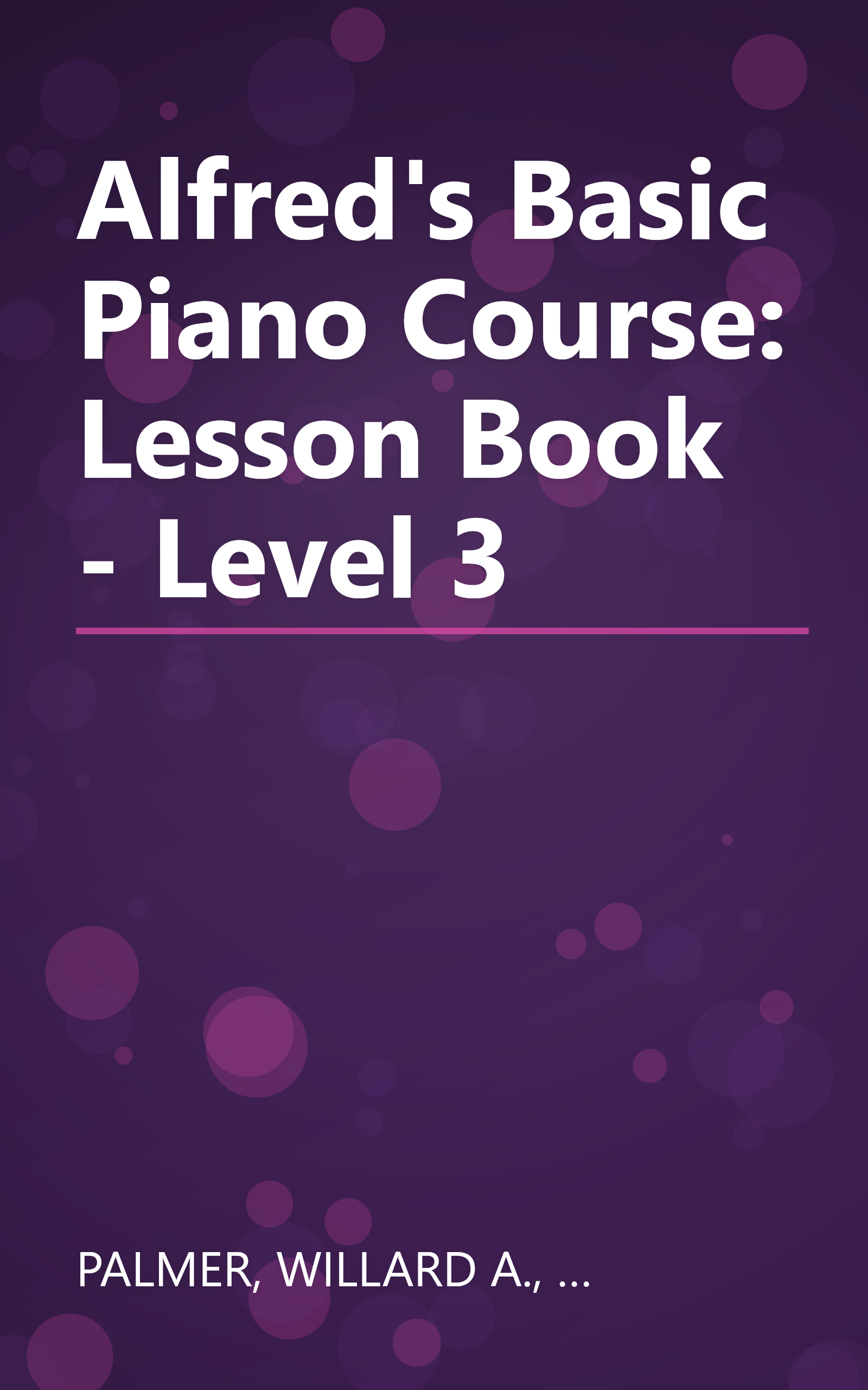Alfred's Basic Piano Course: Lesson Book - Level 3 book cover