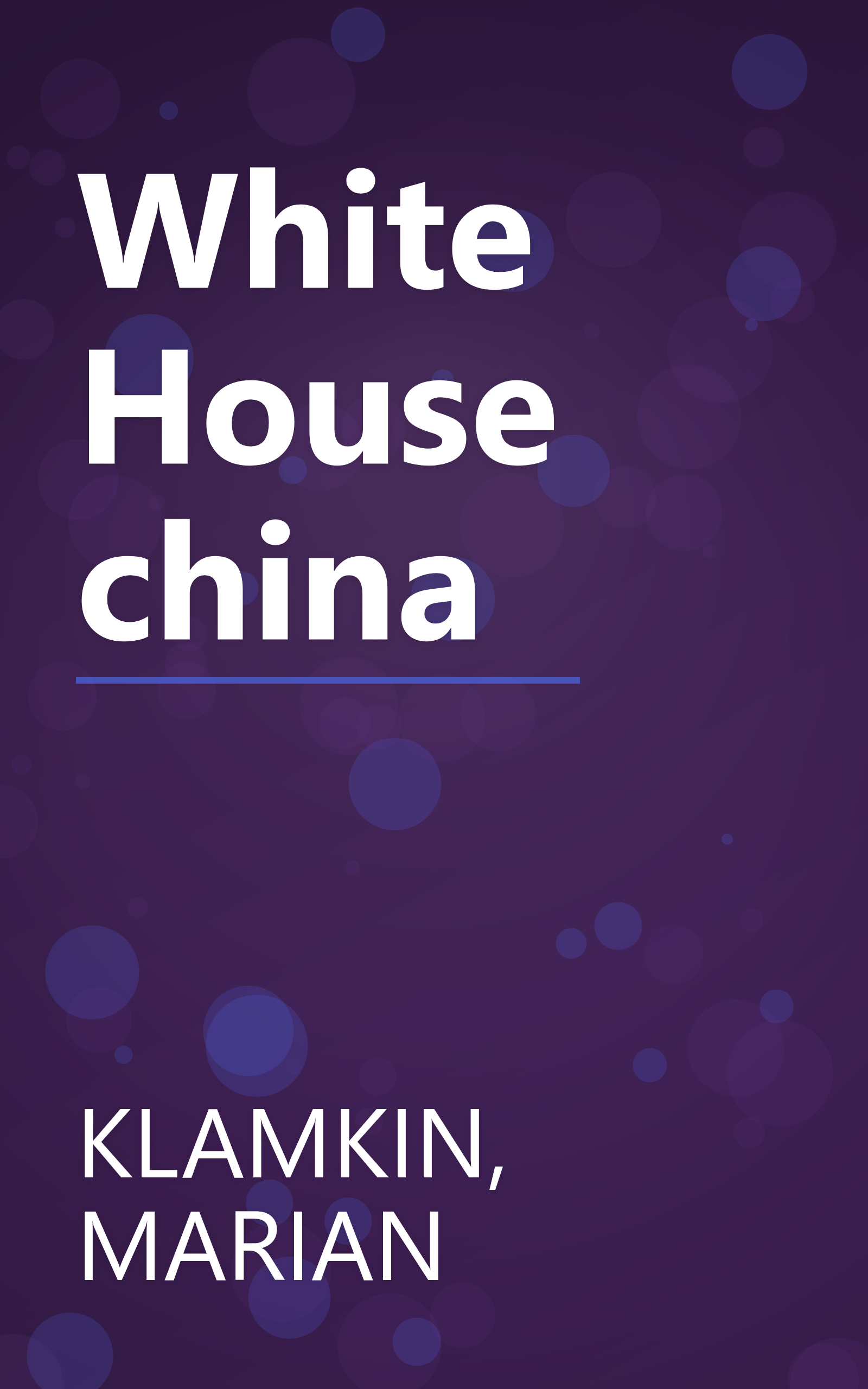White House china book cover