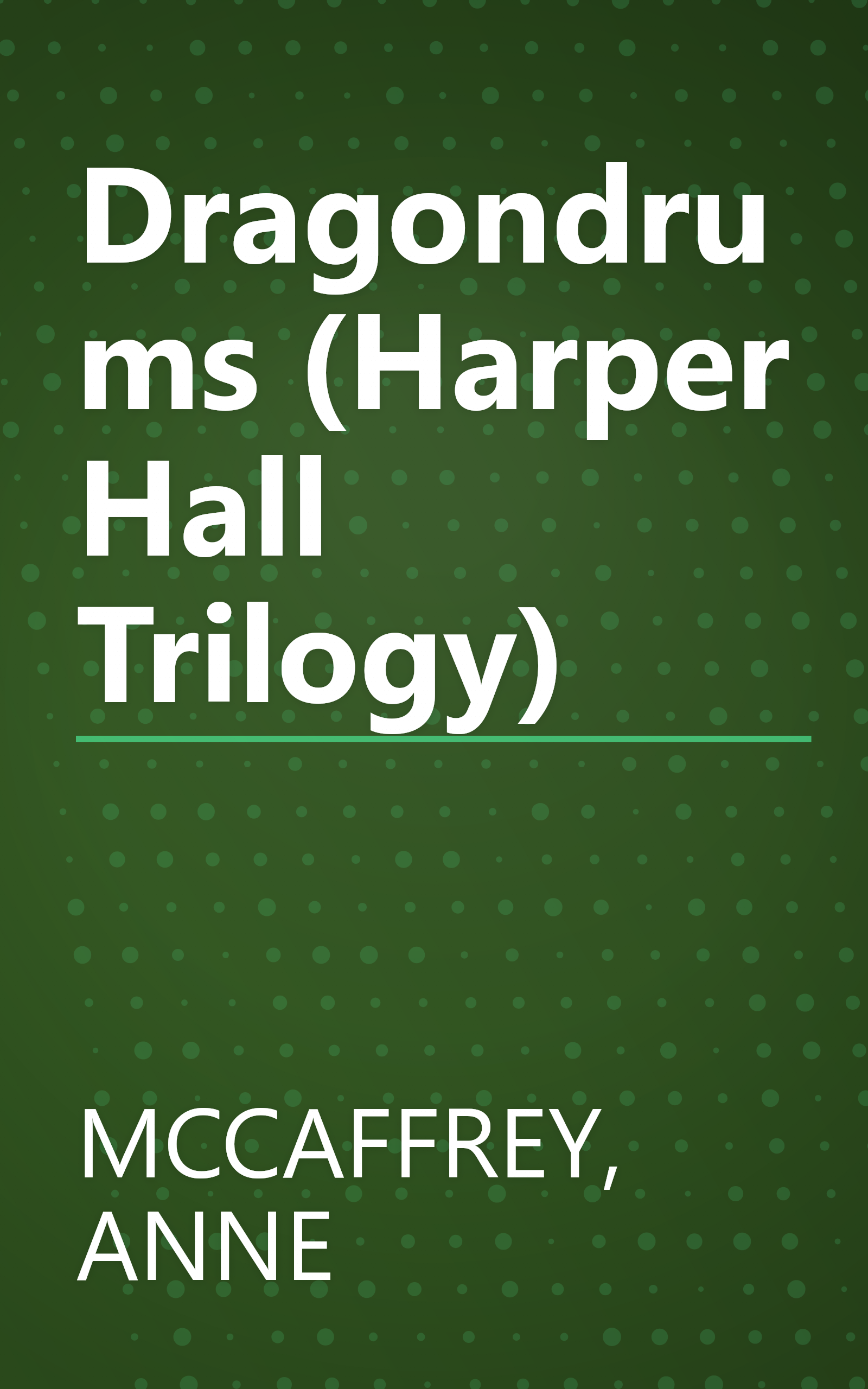 Dragondrums (Harper Hall Trilogy) book cover