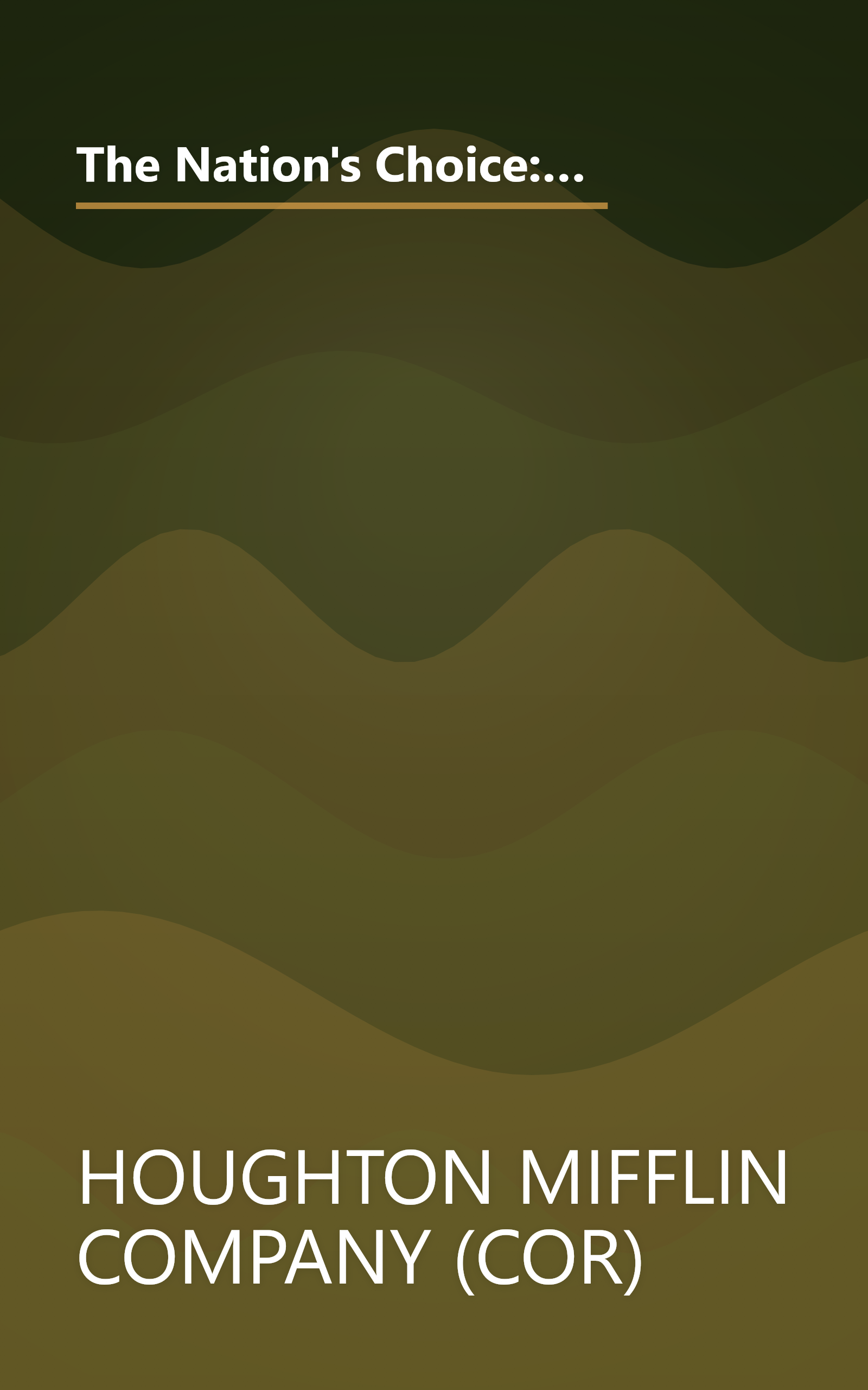 The Nation's Choice: Theme Paperbacks on Level Theme 4 Grade 2 Raptors! (Houghton Mifflin Reading: The Nation's Choice) book cover