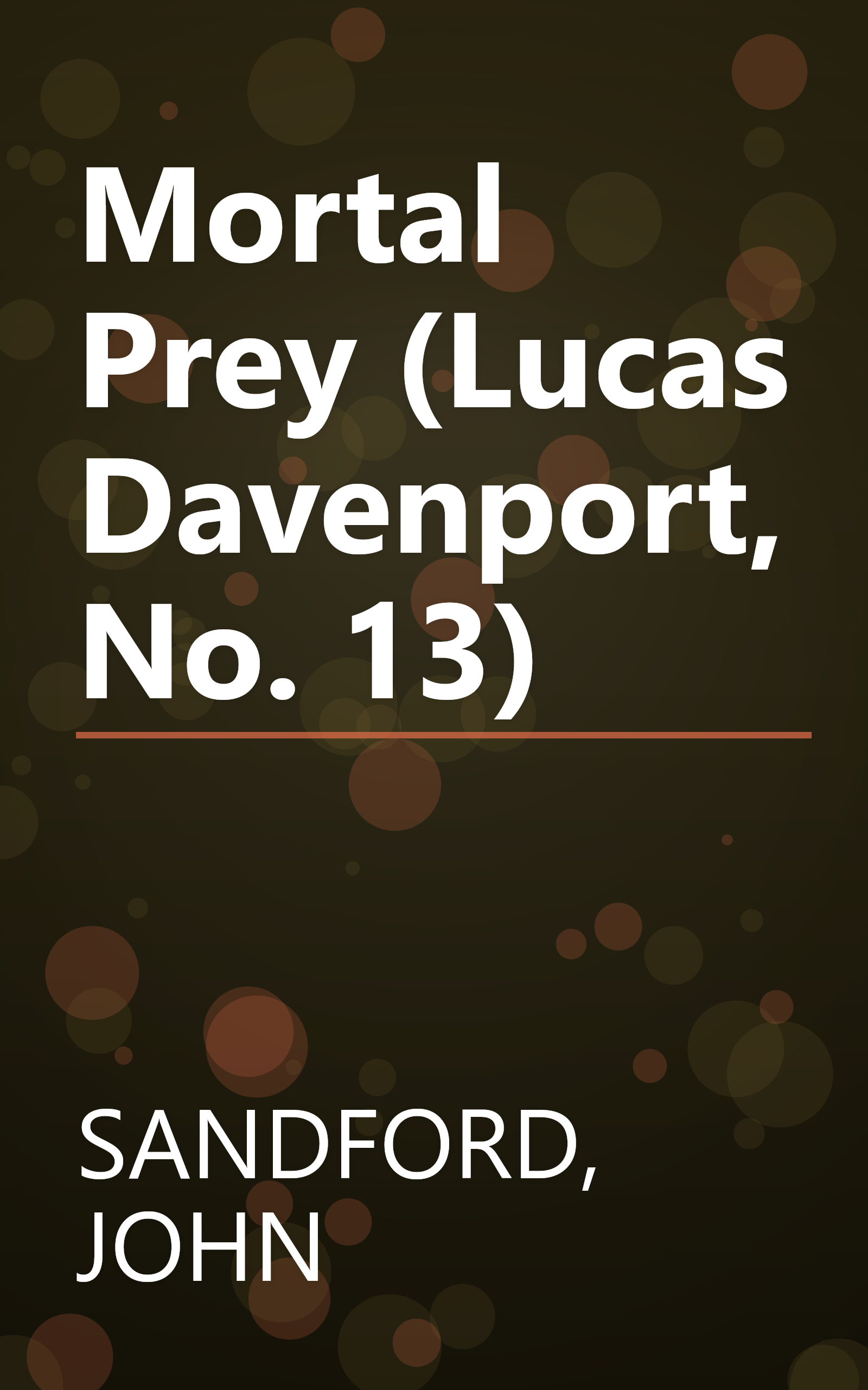 Mortal Prey (Lucas Davenport, No. 13) book cover