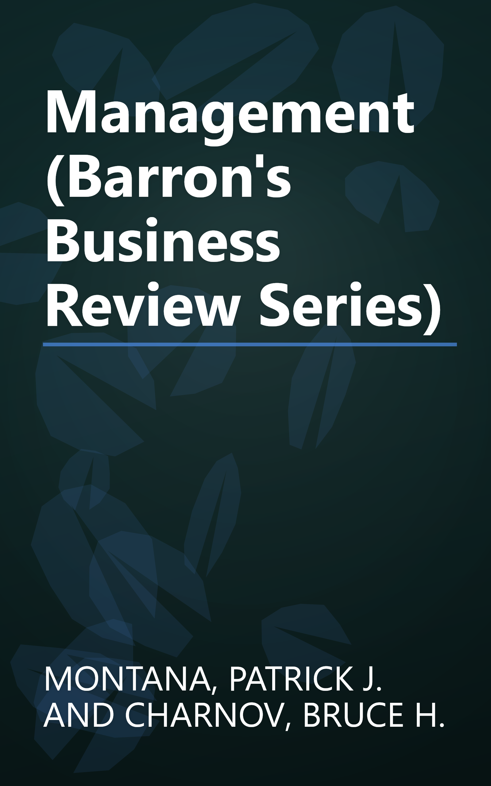 Management (Barron's Business Review Series) book cover