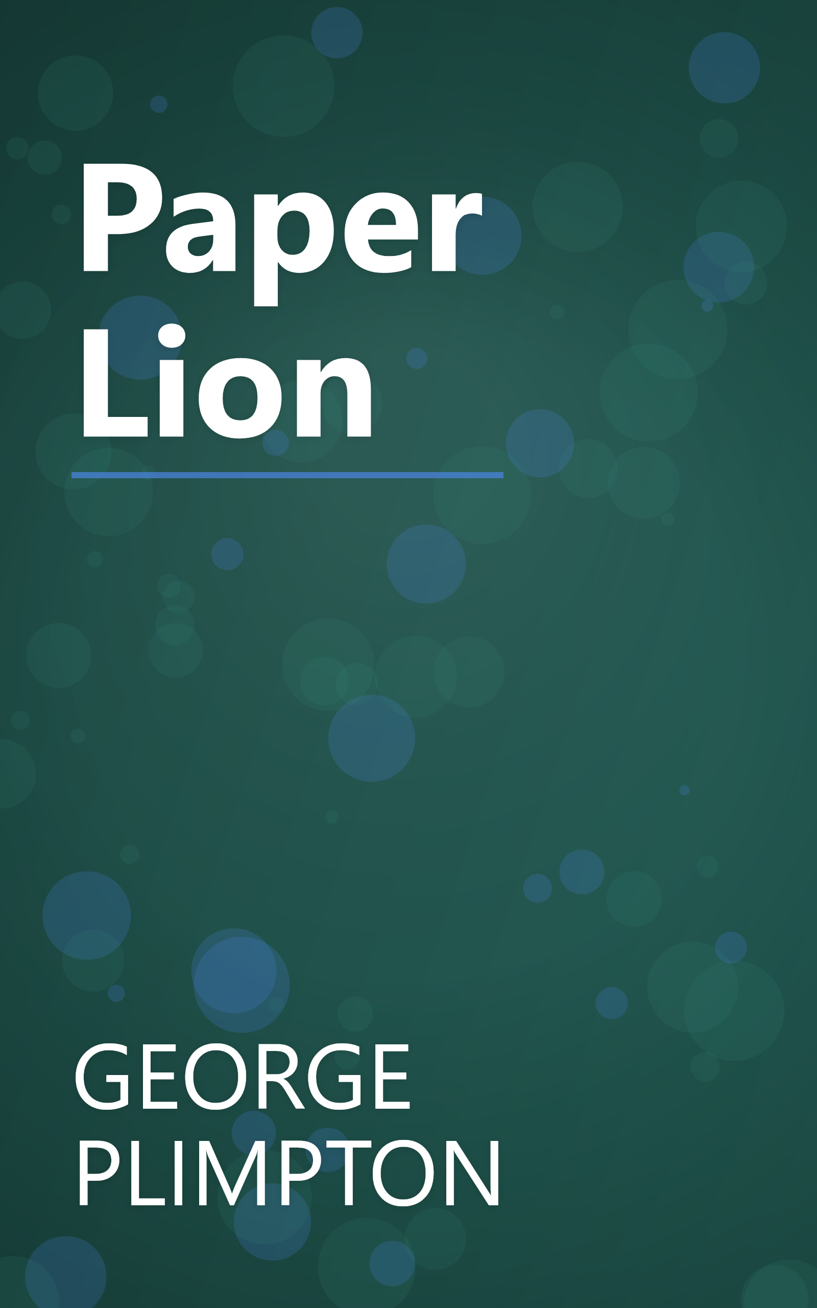 Paper Lion book cover