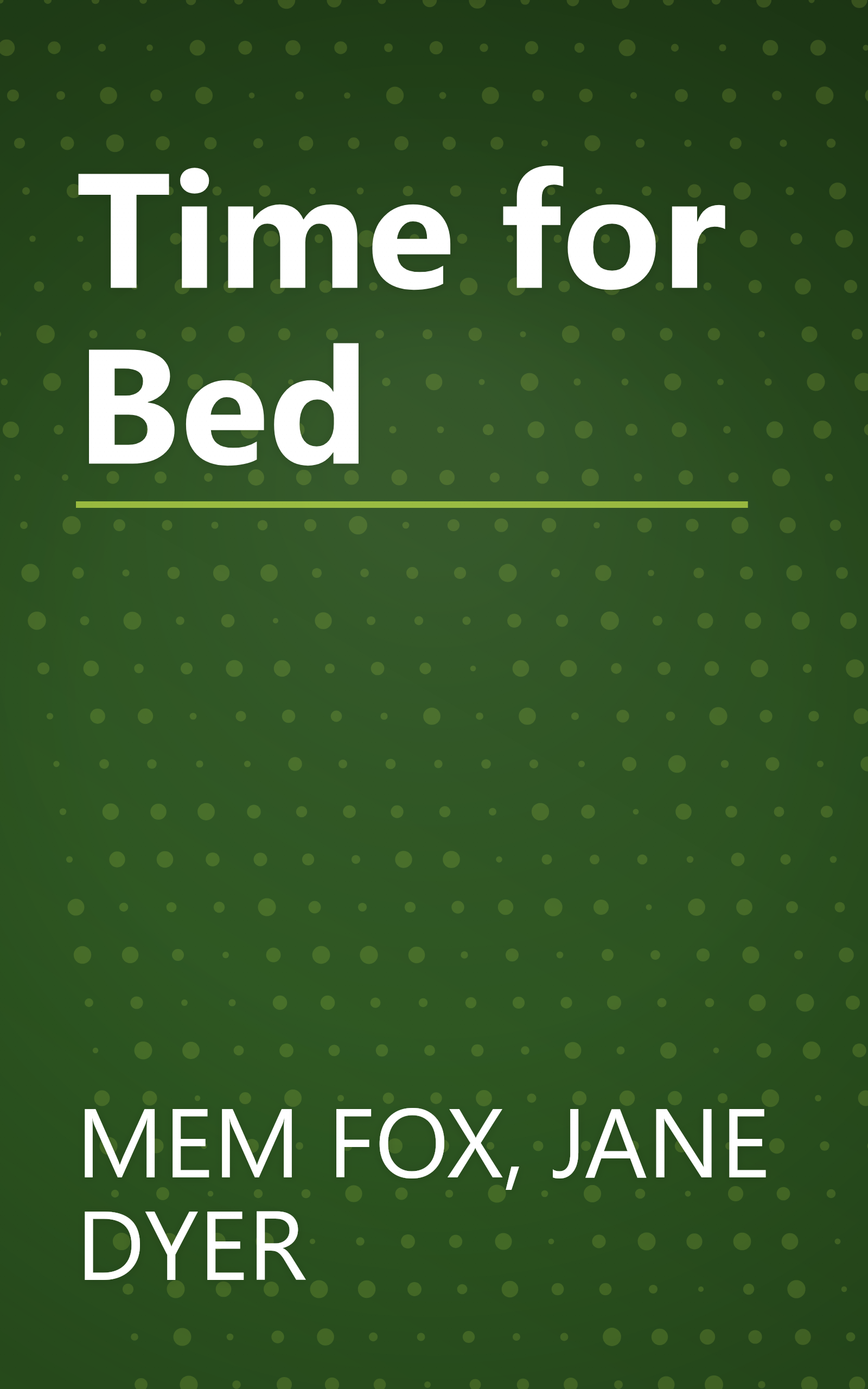 Time for Bed book cover