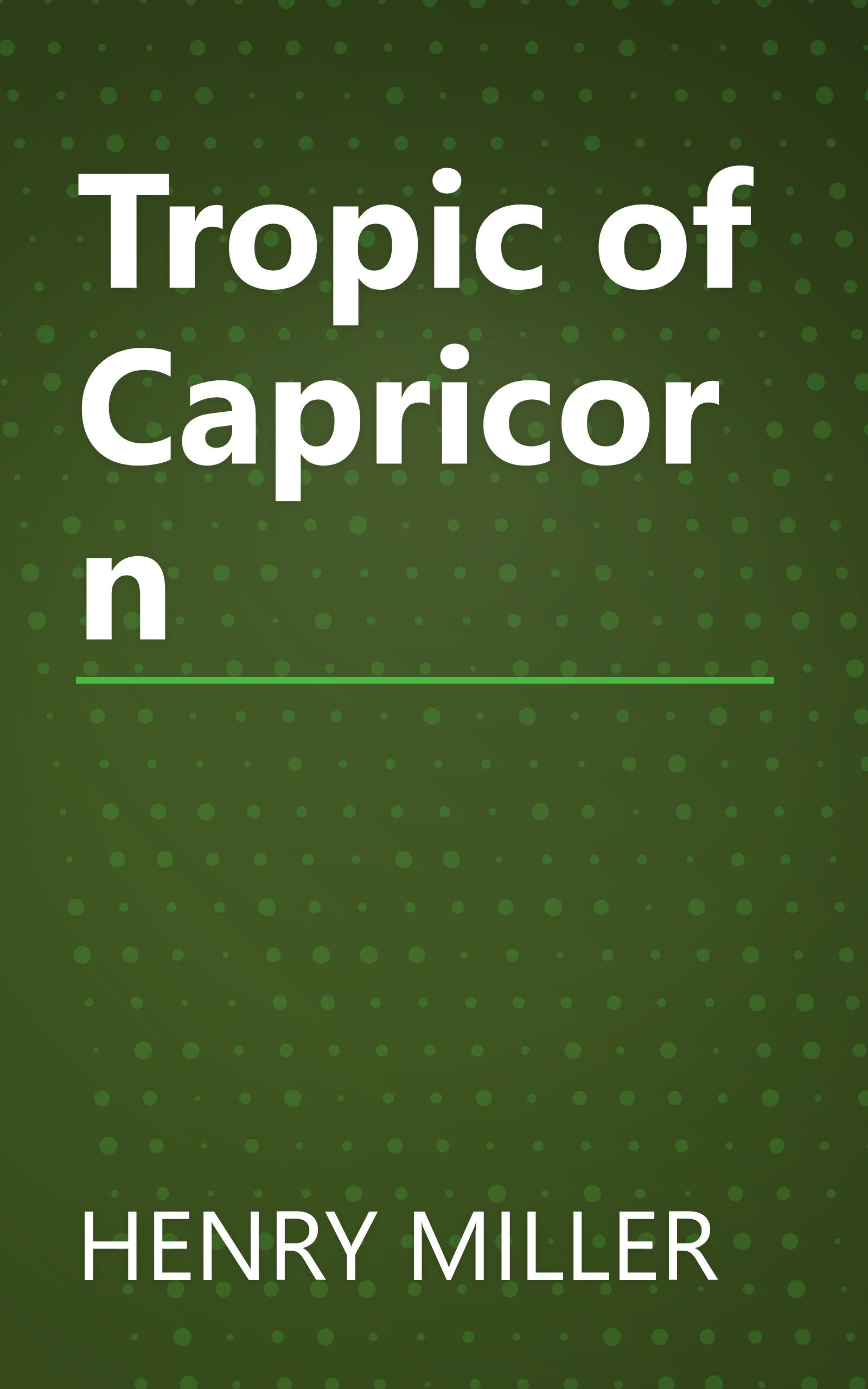 Tropic of Capricorn book cover
