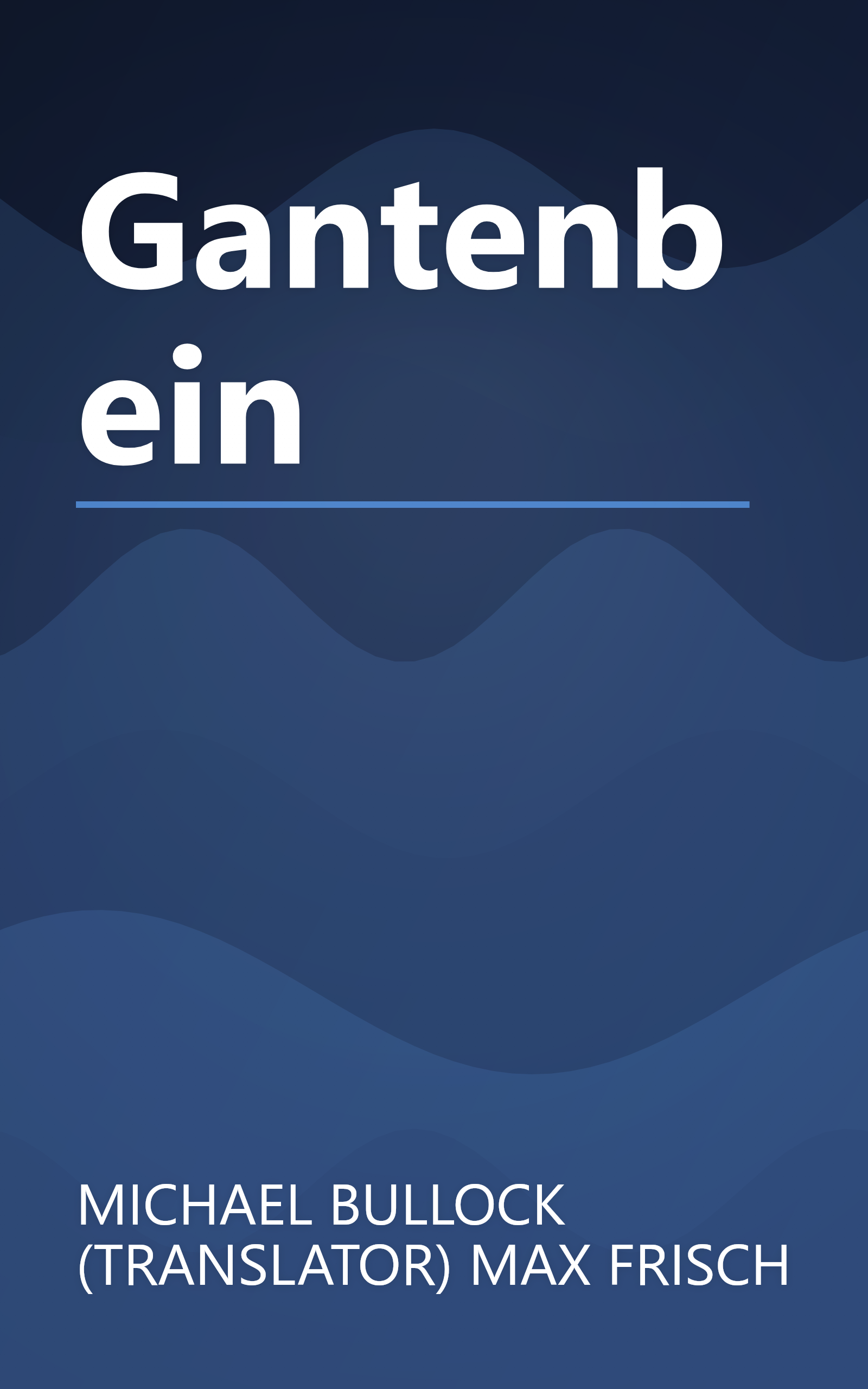 Gantenbein book cover