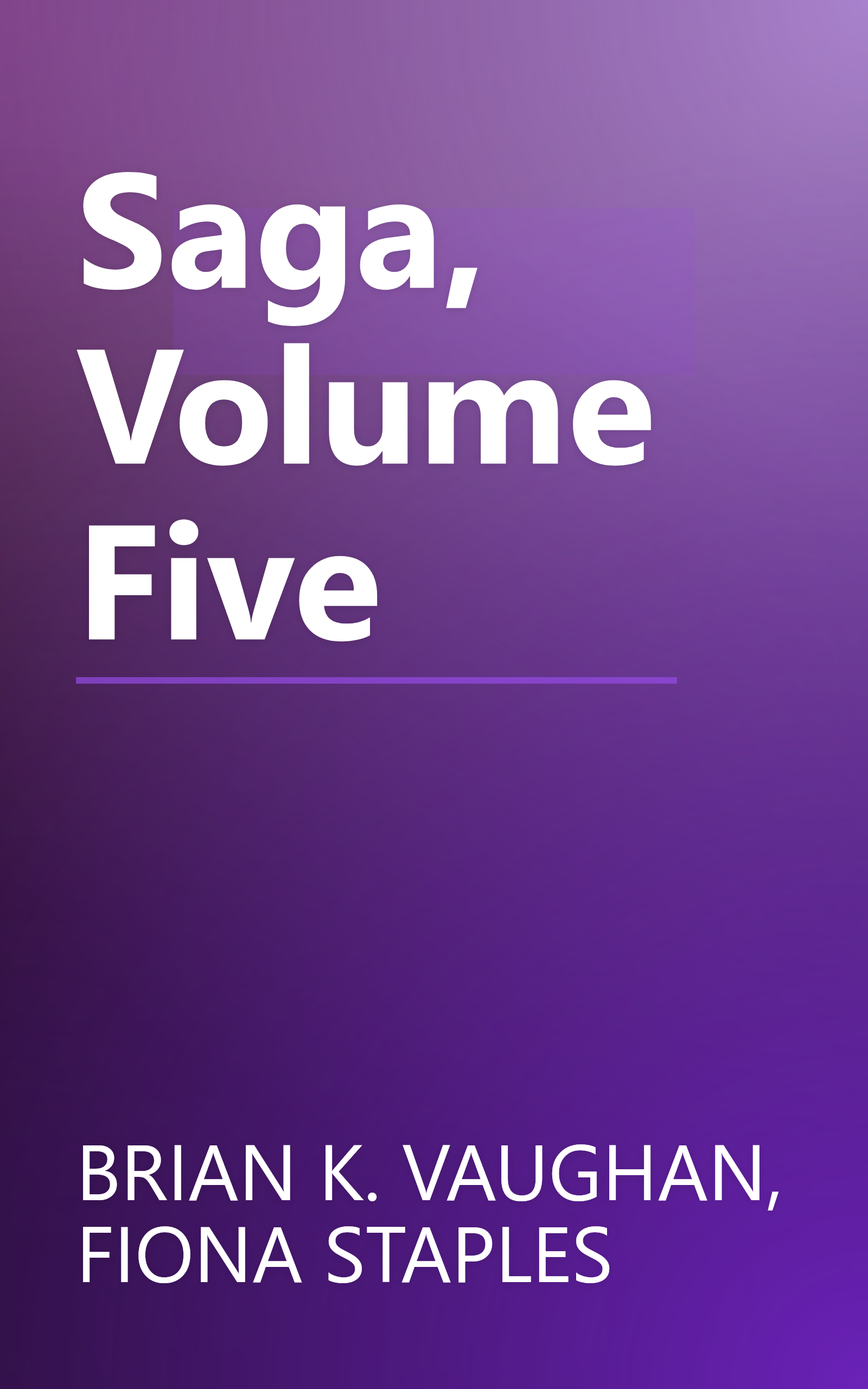 Saga, Volume Five book cover